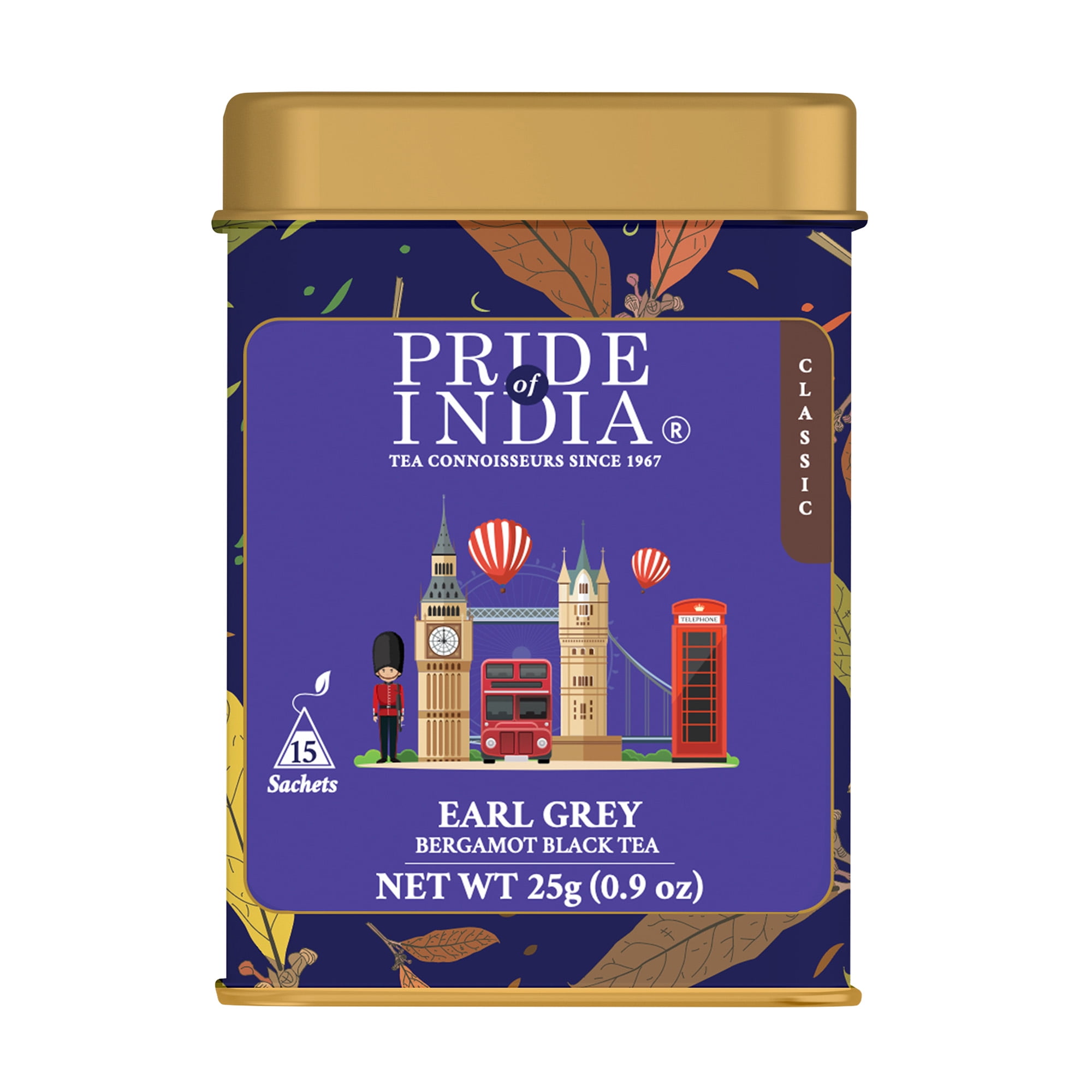 Pride of India | Earl Grey Bergamot Black Tea (PACK of 20)| 15 Pyramid ...