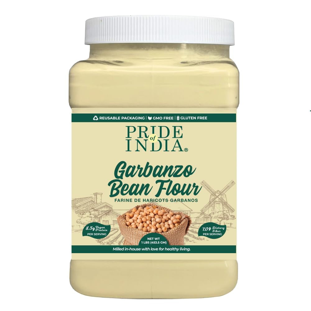 Pride of India- Garbanzo Bean Flour 1 lbs (454 gm) Earthy Nutty ...