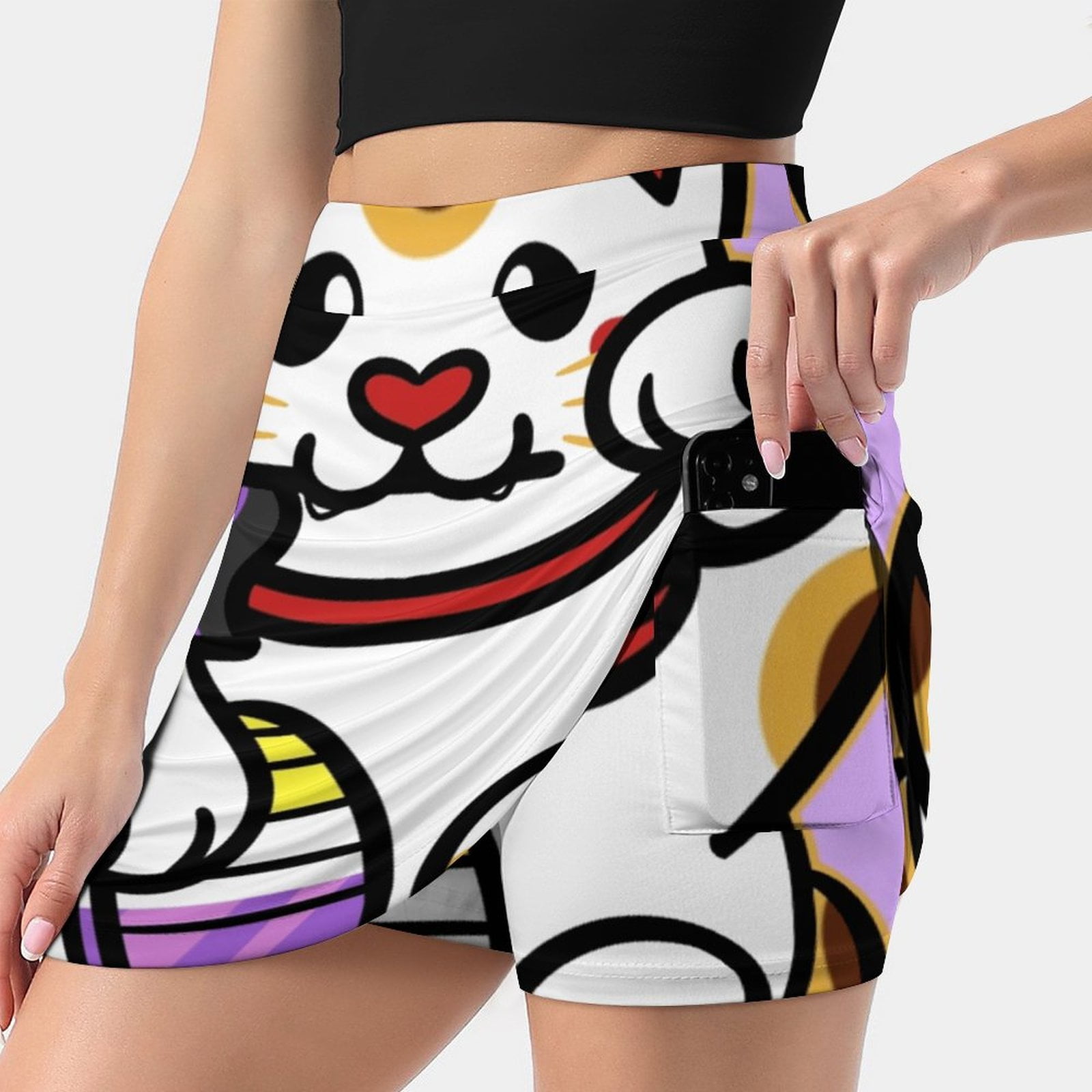 Pride Lucky Cat - Nonbinary Trending Fashion Skirt Summer Printed Women ...