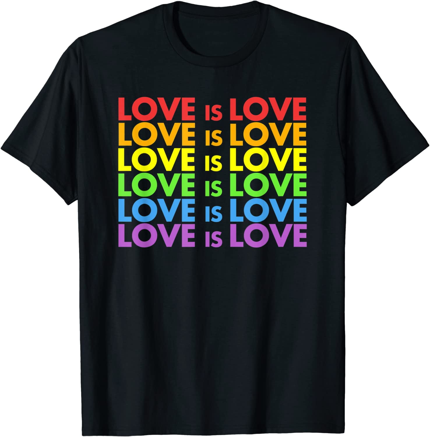 Pride March Shirt Rainbow LGBT Equality, love is love - Walmart.com