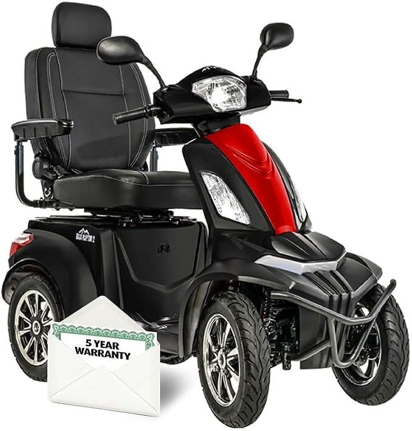 Pride Mobility Baja Raptor 2 4-Wheel Recreational Scooter with Extended Warr (Matte Black with ...
