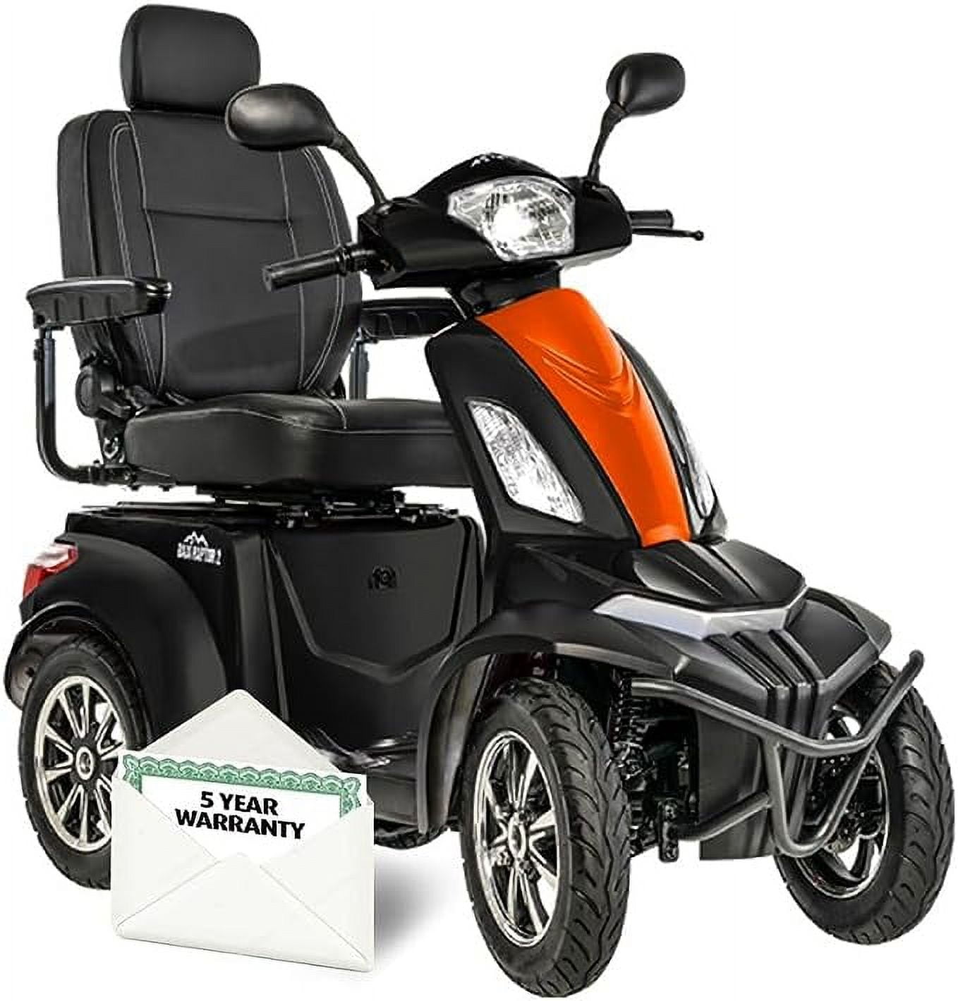 Pride Mobility Baja Raptor 2 4-Wheel Recreational Scooter with Extended Warr (Matte Black with ...