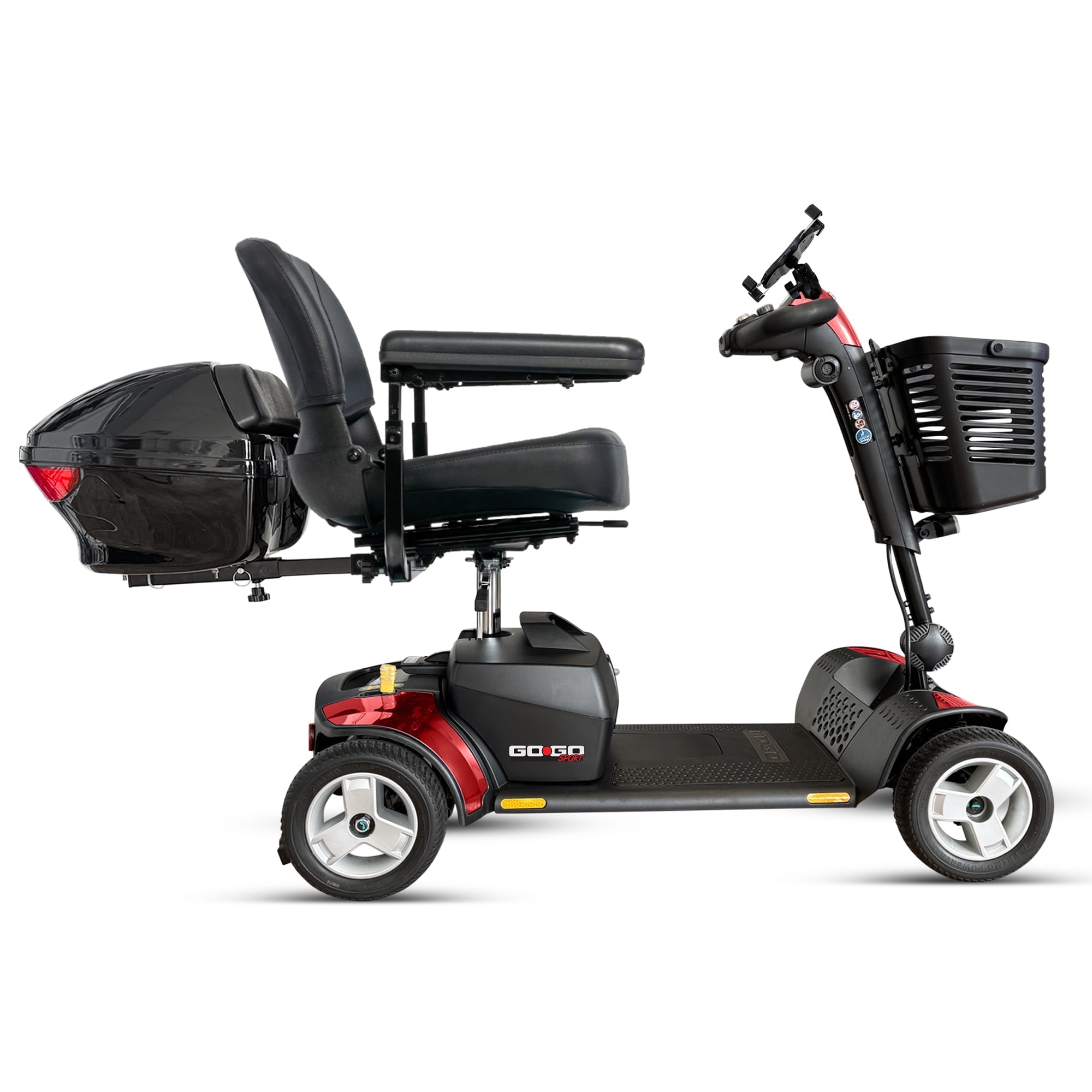 Pride Mobility Go Go Sport 4-Wheel Mobility Scooter + Storage Pod, Cell ...