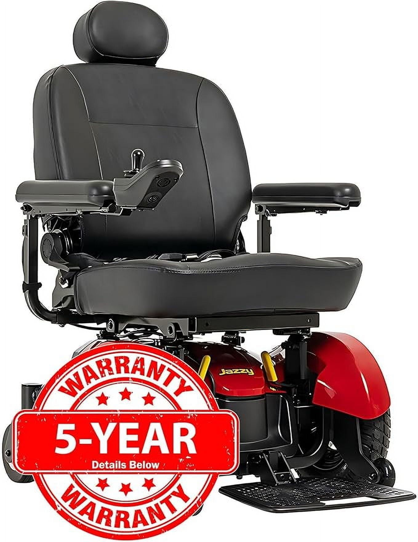 Pride Mobility Jazzy Elite HD Group 2 Heavy Duty Power Chair, Red, 18 ...