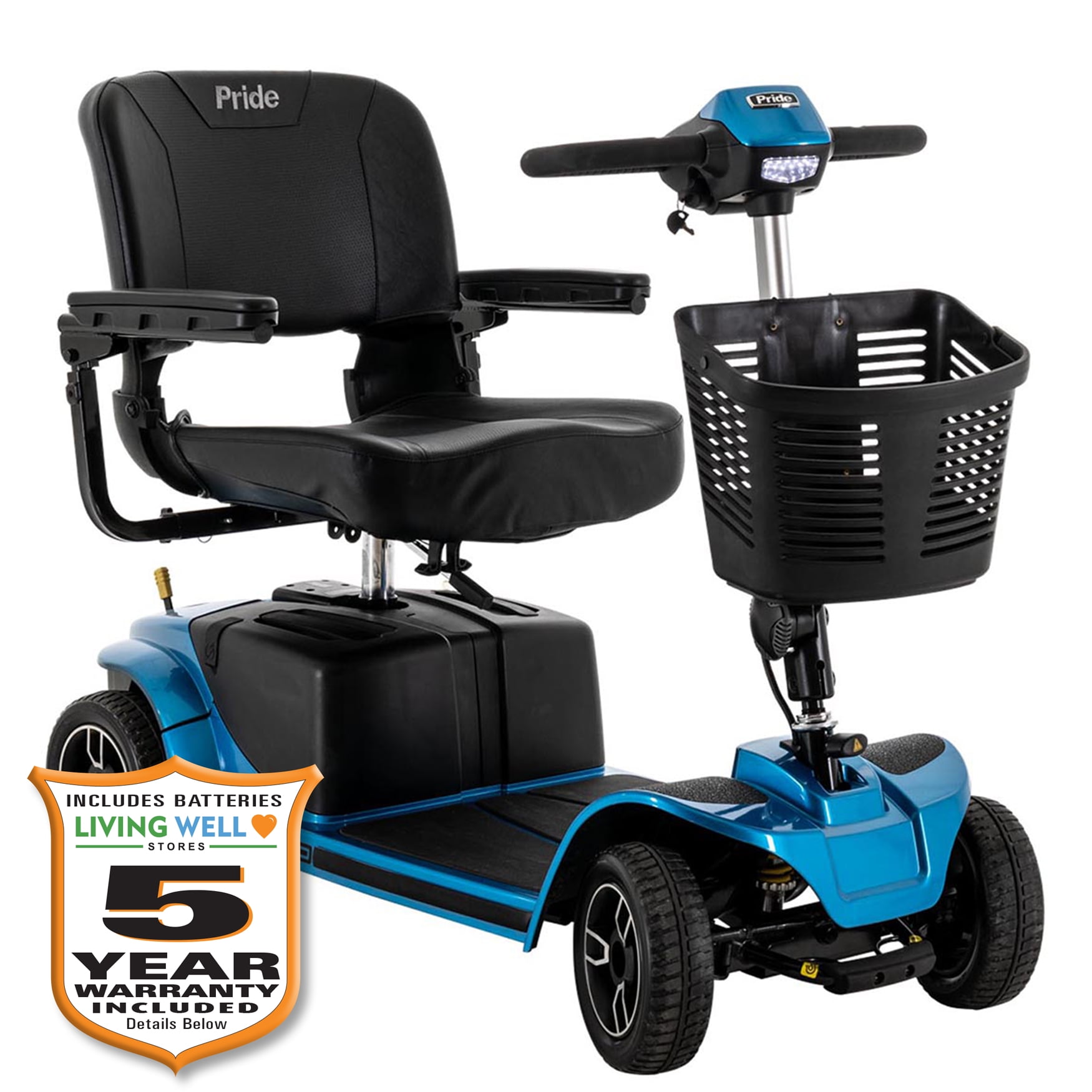 Pride Mobility Revo 2.0 Blue 4-Wheel Adult Scooter with Ext Warranty ...