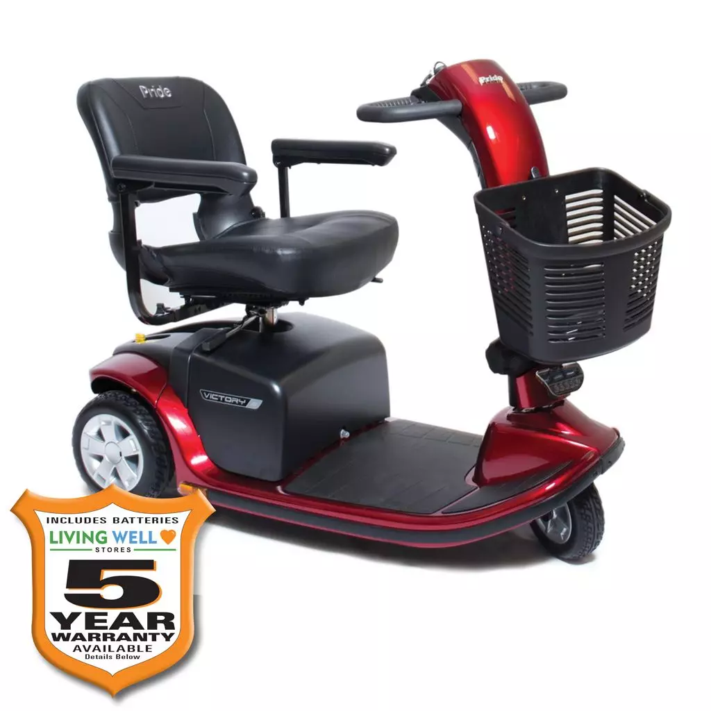 Pride Mobility Victory 9 3-Wheel Mobility Scooter, 300 Lb. Weight ...