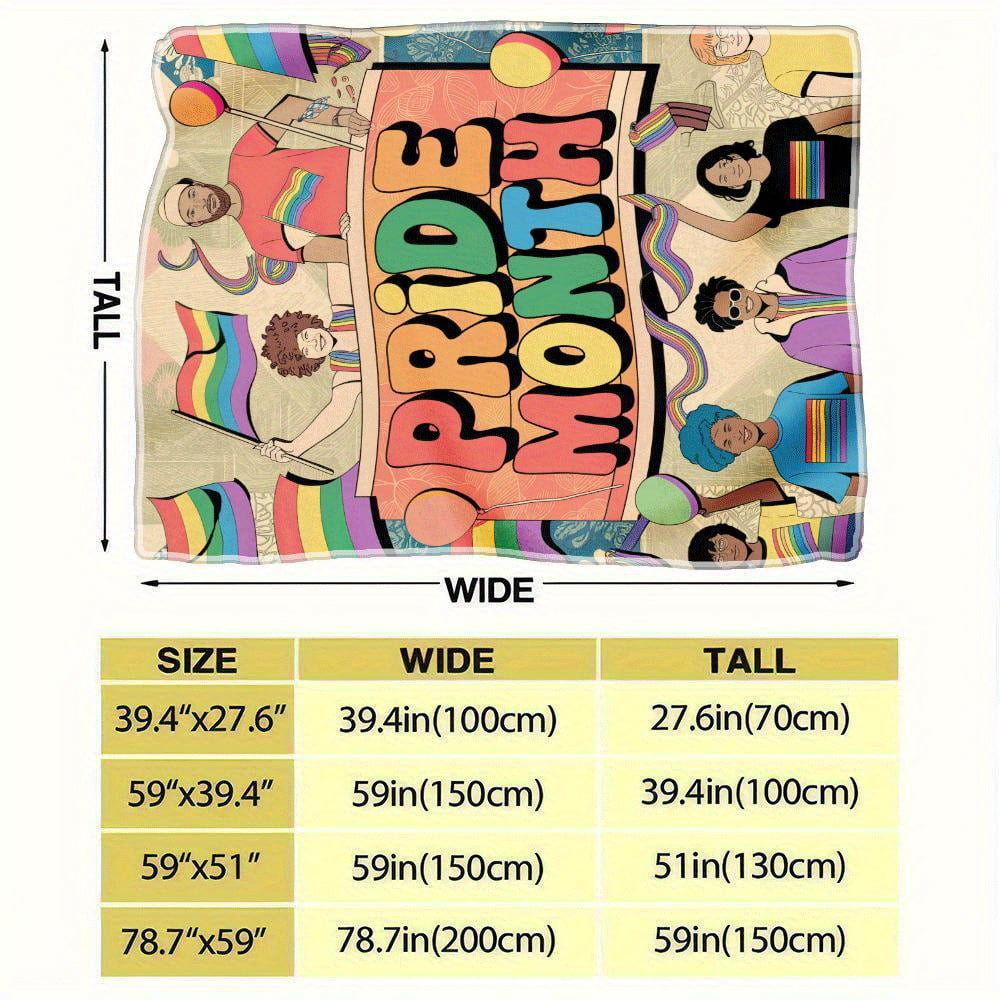 Pride Month Celebration Flannel Blanket – Ultra Soft, Lightweight, and ...
