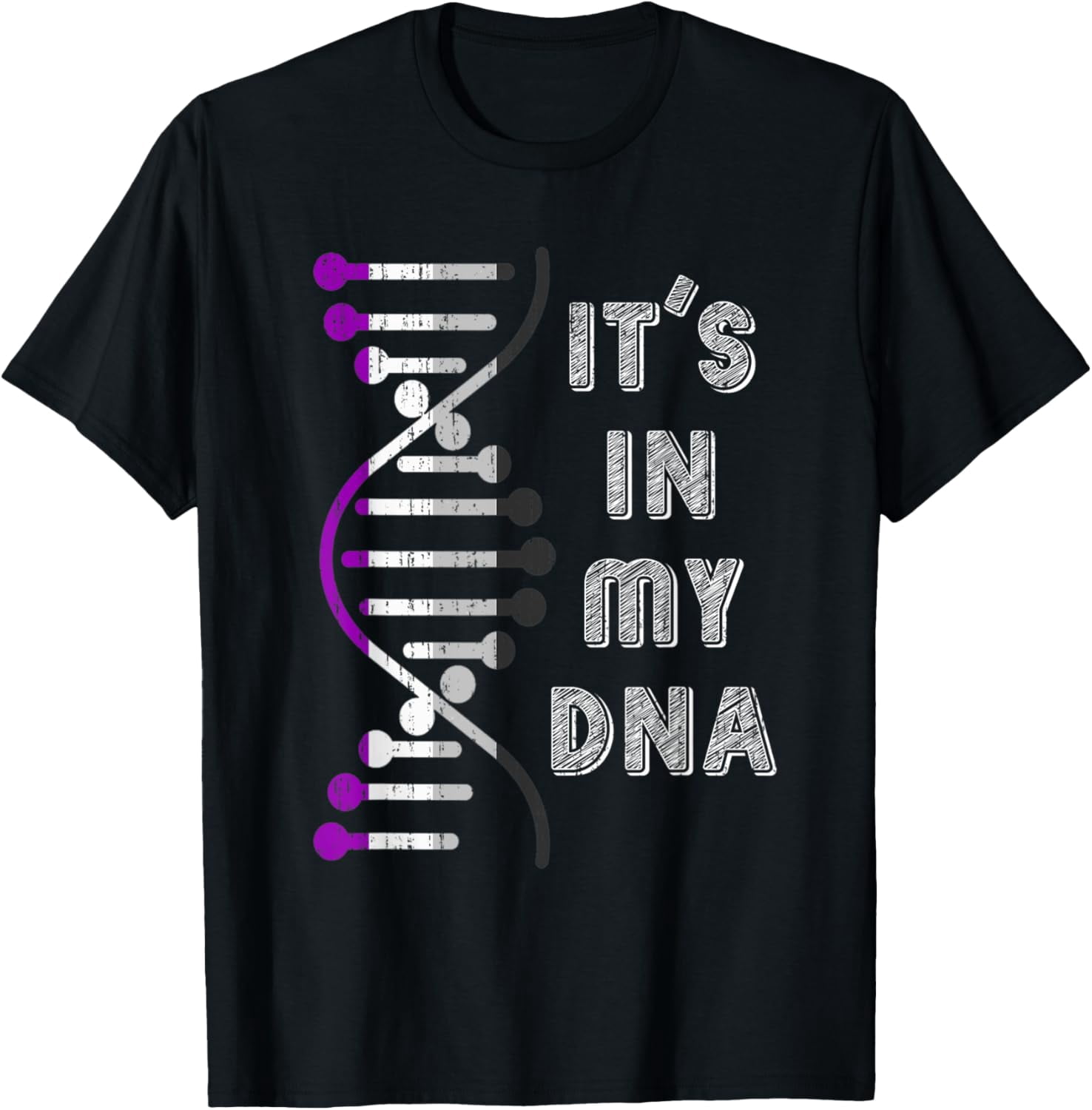 Pride Month DNA Asexuality Flag Ace Pride LGBT Queer Asexual T-Shirt ...