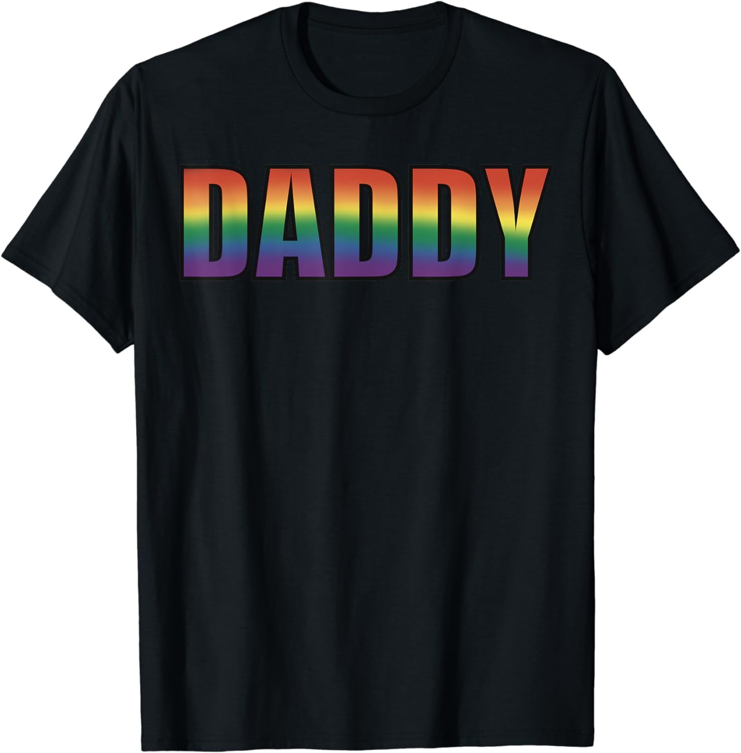Pride Month Daddy LGBTQ Rainbow Flag Queer Fathers Day Gay Plus-size casual trend T-Shirt ...
