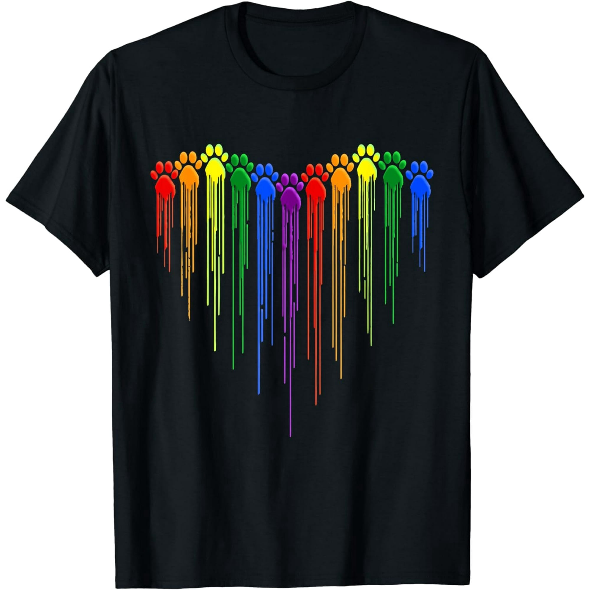 Pride Month Dog Paw LGBTQ Rainbow Flag Gay Pride Ally Women pure cotton ...