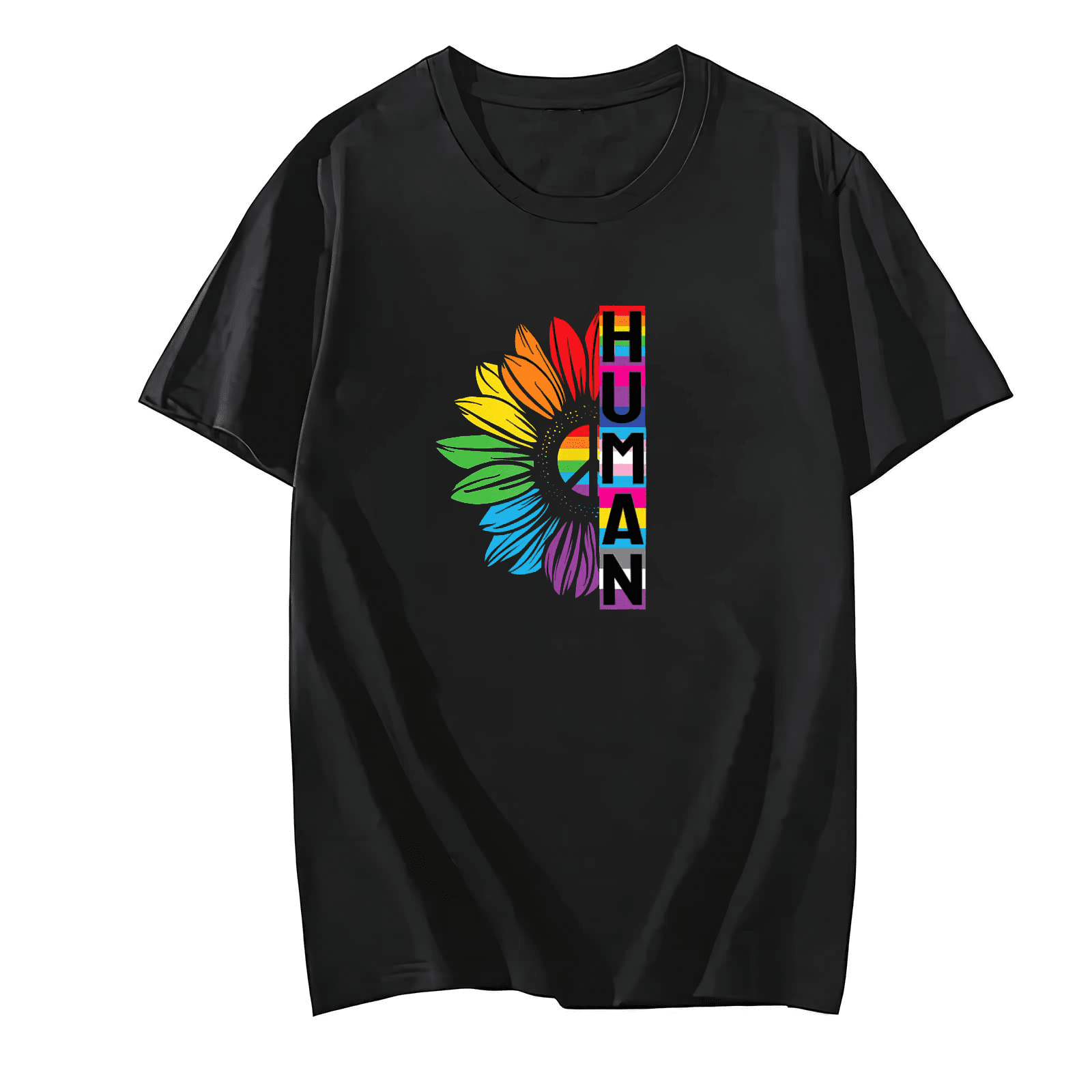 Pride Month LGBT Human Sunflower Shirt LGBTQ Daisy Rainbow Flower ...