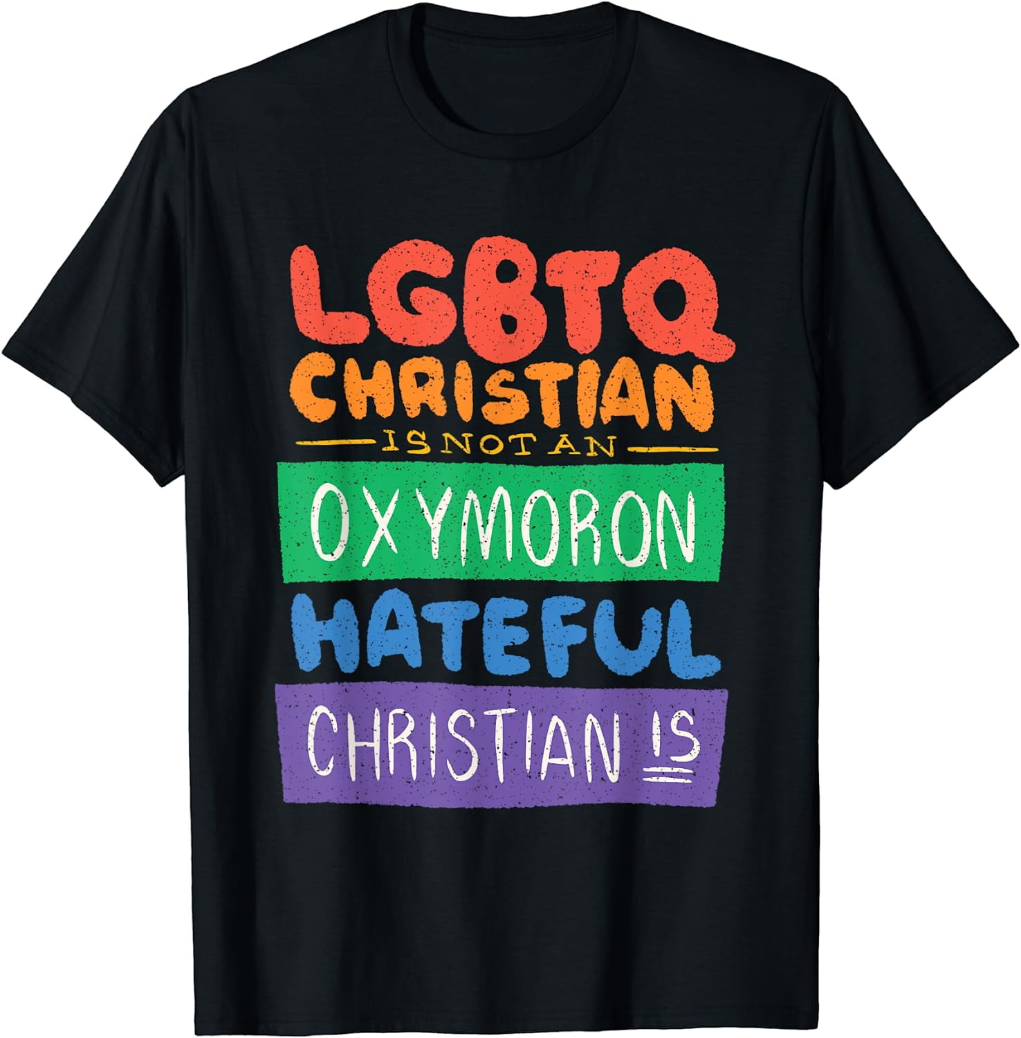 Pride Month LGBTQ Christian Rainbow Flag T-Shirt - Walmart.com