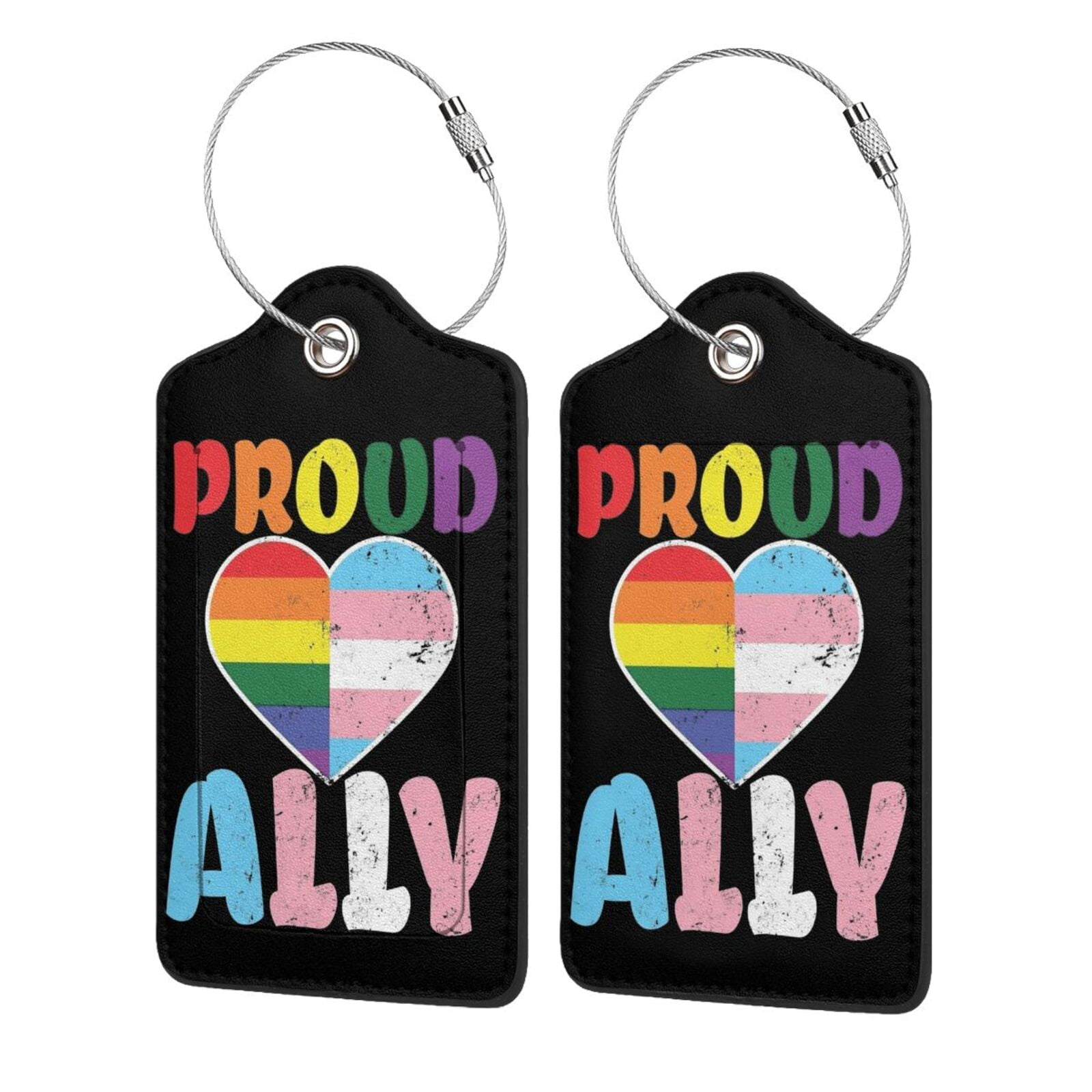 Pride Month LGBTQ Gay Pride Ally Luggage Tags for Suitcase PU Privacy ...