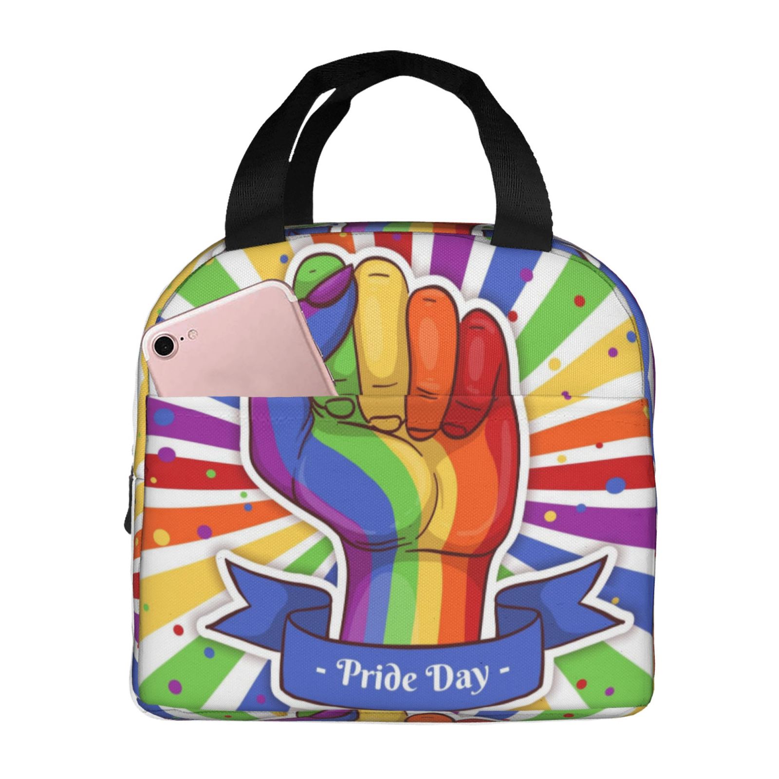 Pride Month LGBTQ Gay Pride Ally Lunch Bag Insulated with Pocket Lunch ...