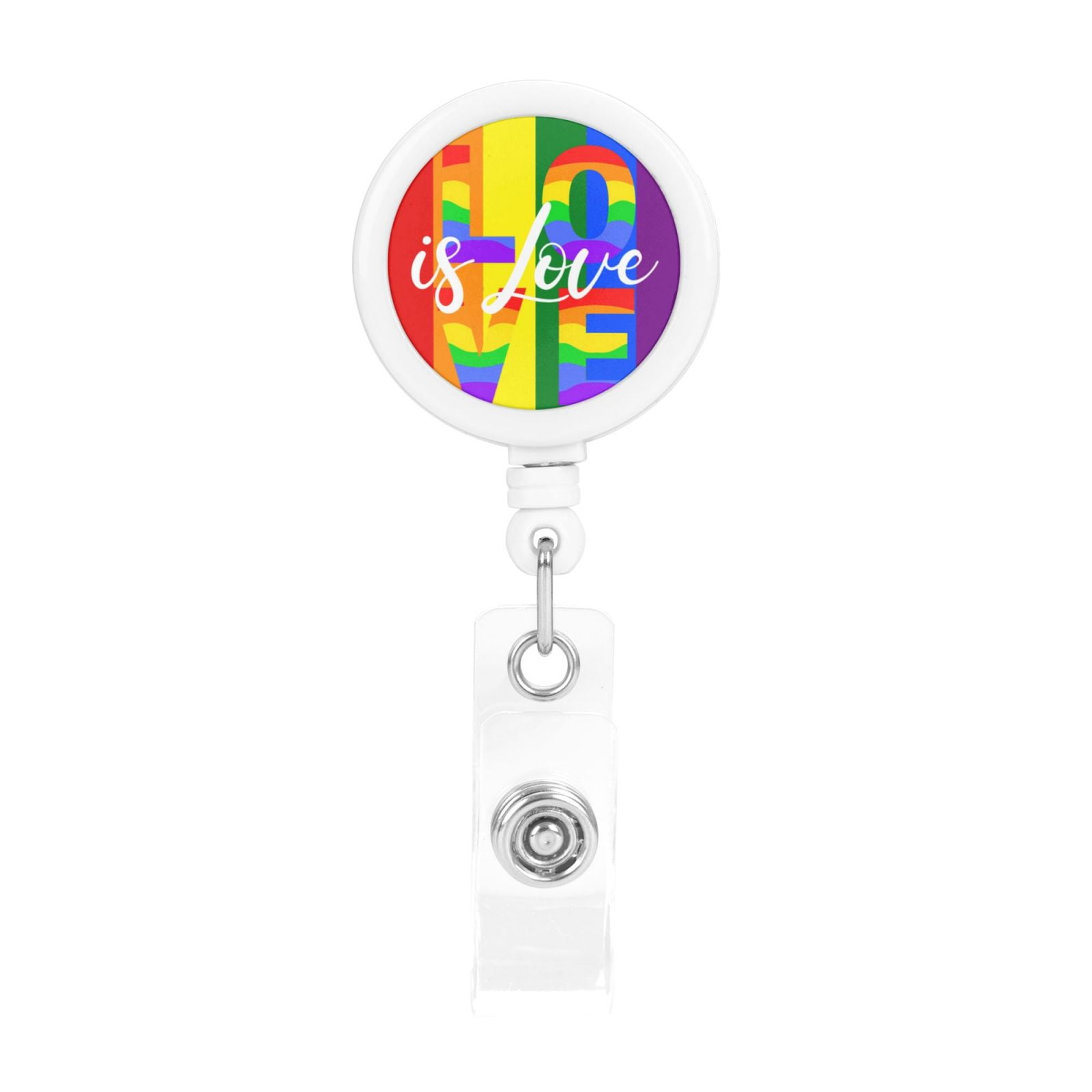 Pride Month LGBTQ Gay Pride Ally Pattern Badgeqc Reel Retractable ...