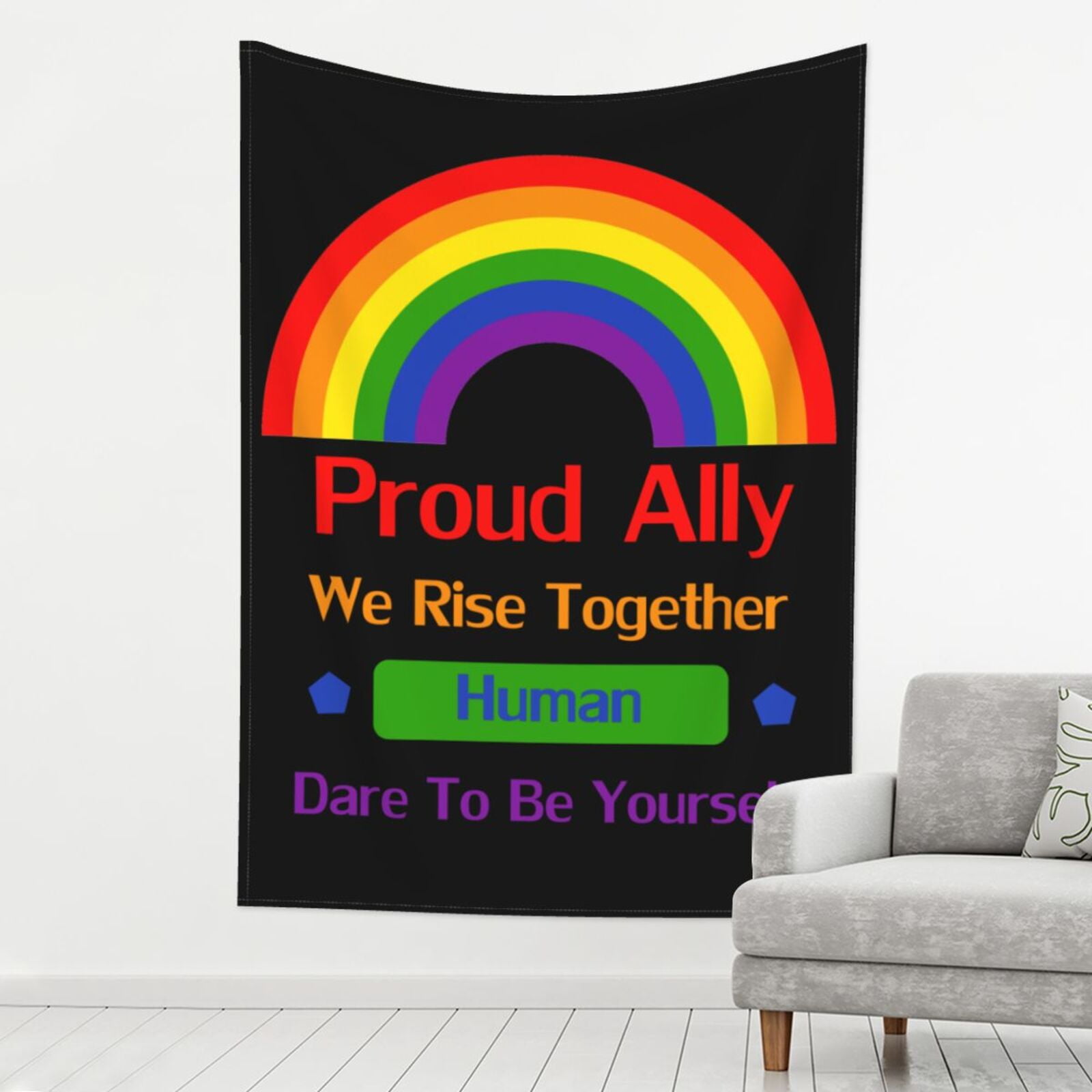 Pride Month LGBTQ Gay Pride Ally Tapestry Banner Backdrop Flag ...
