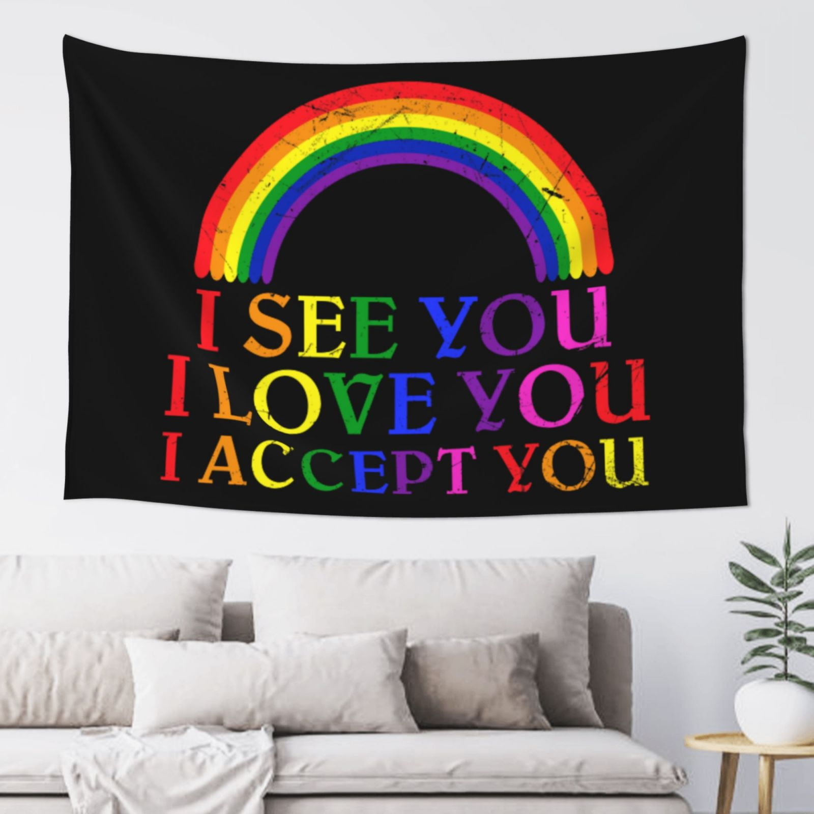 Pride Month LGBTQ Gay Pride Ally Tapestry Banner Backdrop Flag ...