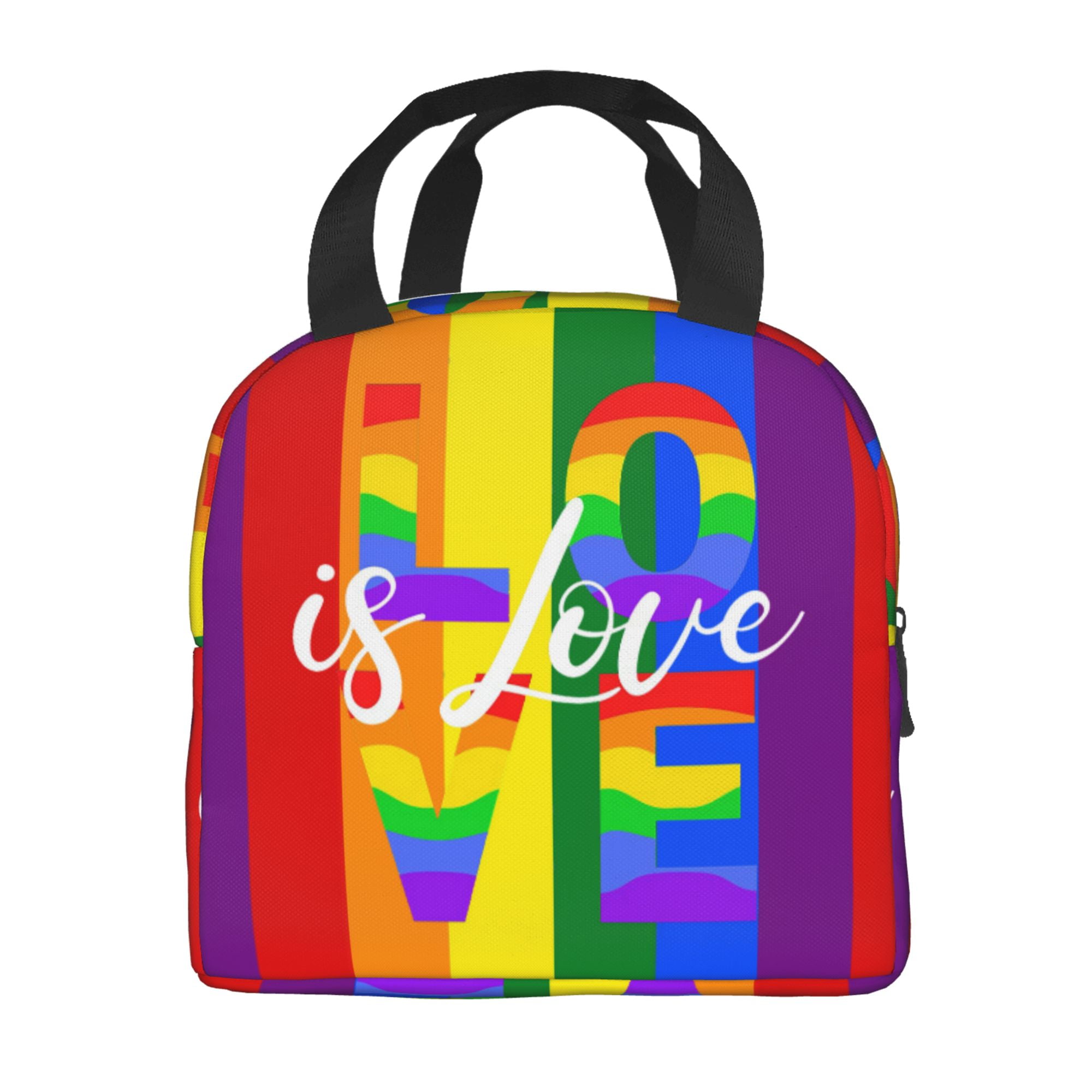 Pride Month Lgbtq Gay Pride Ally Print Lunch Bag Reusable Insulated ...