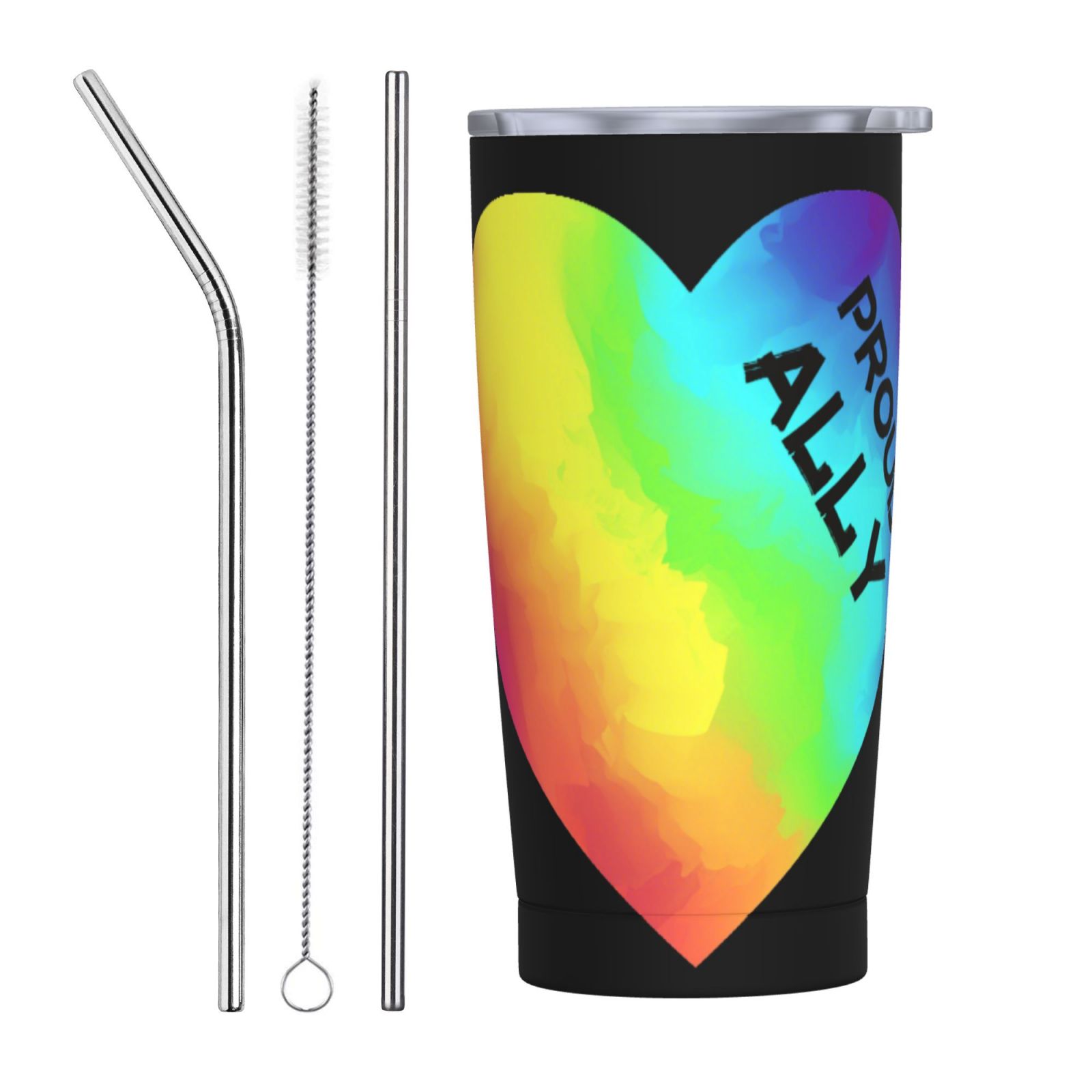 Pride Month Lgbtq Gay Pride Ally (20) 20oz Stainless Steel Thermal Cup ...