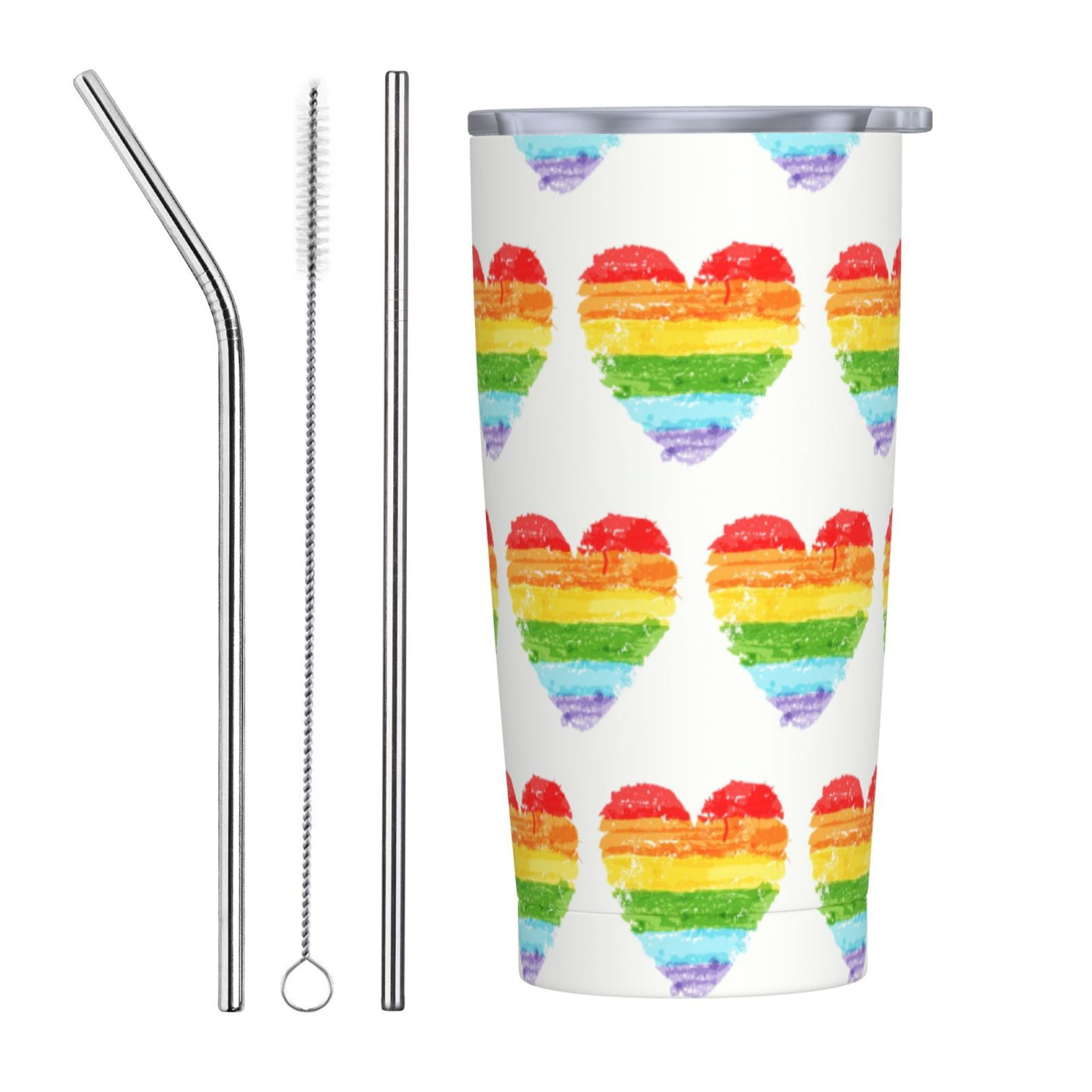 Pride Month Lgbtq Gay Pride Ally 20oz Stainless Steel Thermal Cup With ...