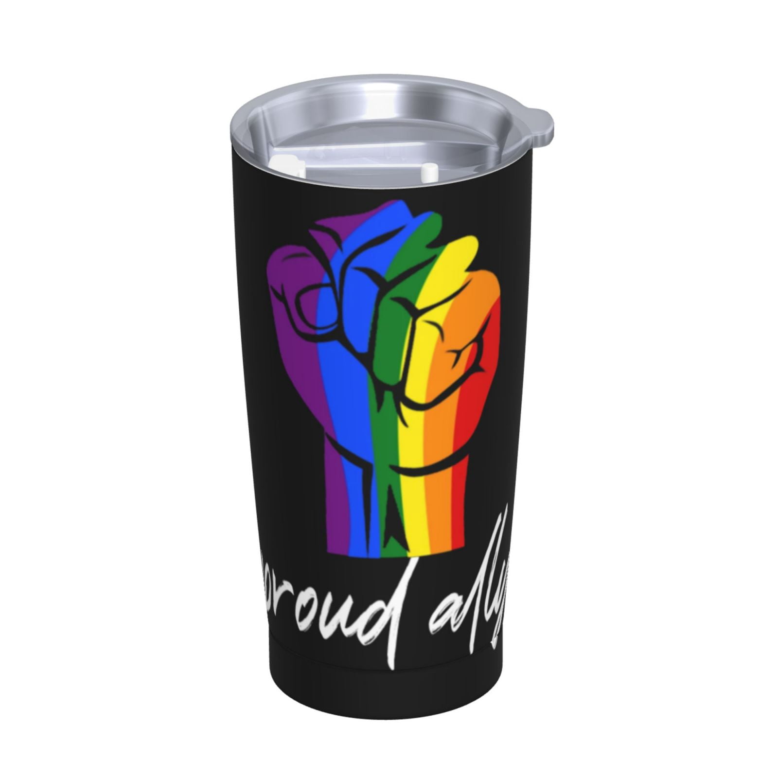 Pride Month Lgbtq Gay Pride Ally 20oz Stainless Steel Thermal Cup With ...