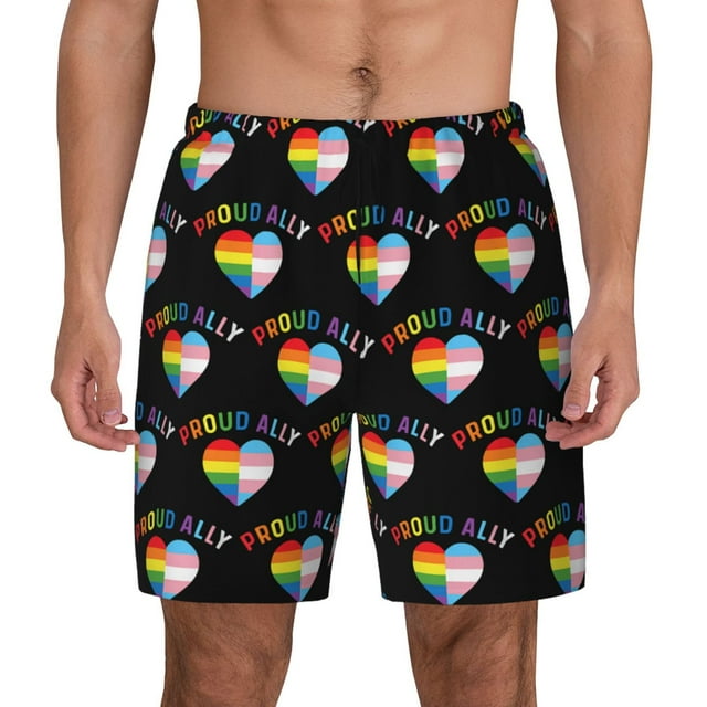 Pride Month Lgbtq Gay Pride Ally Mens Swim Trunks With Compression ...