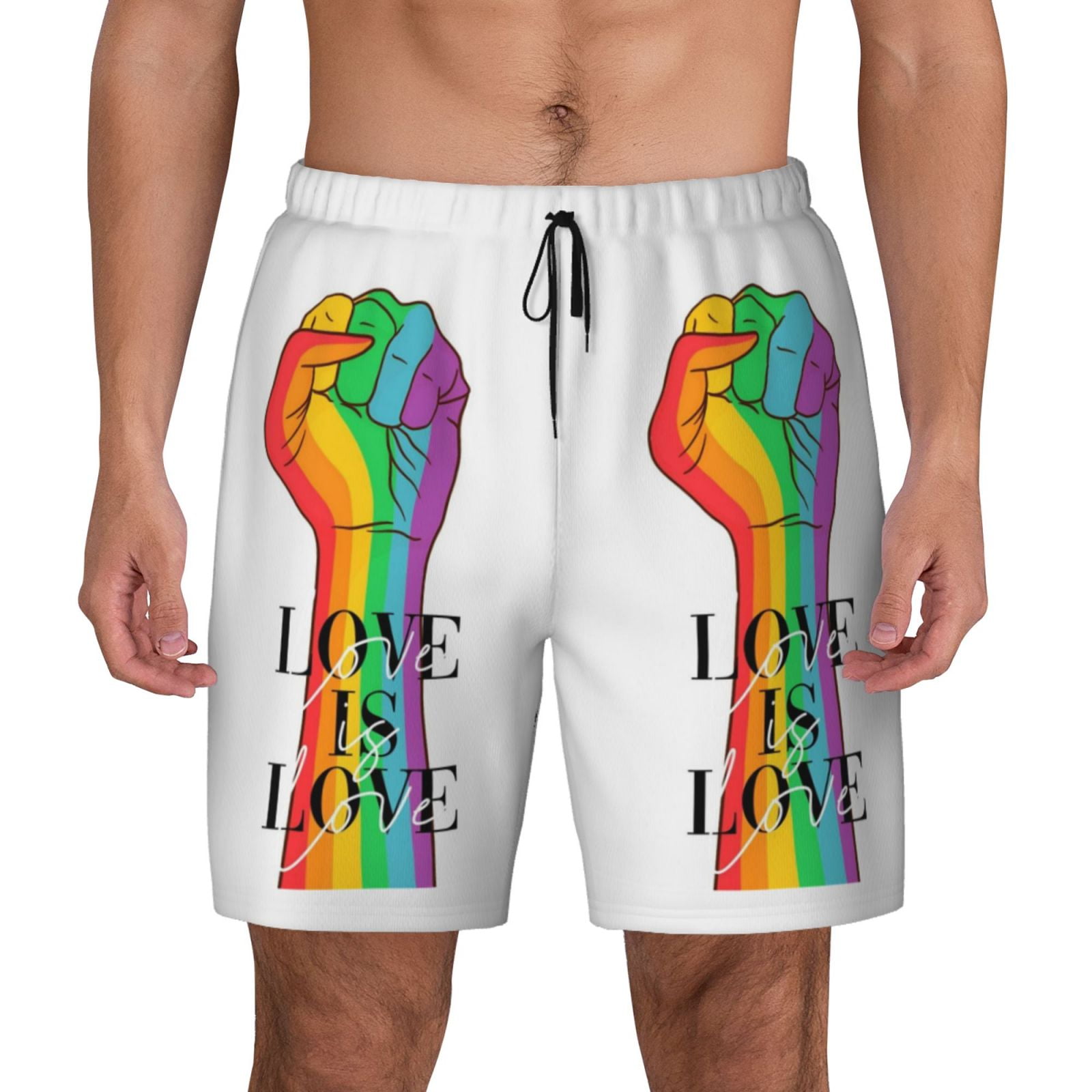 Pride Month Lgbtq Gay Pride Ally Mens Swim Trunks With Compression ...