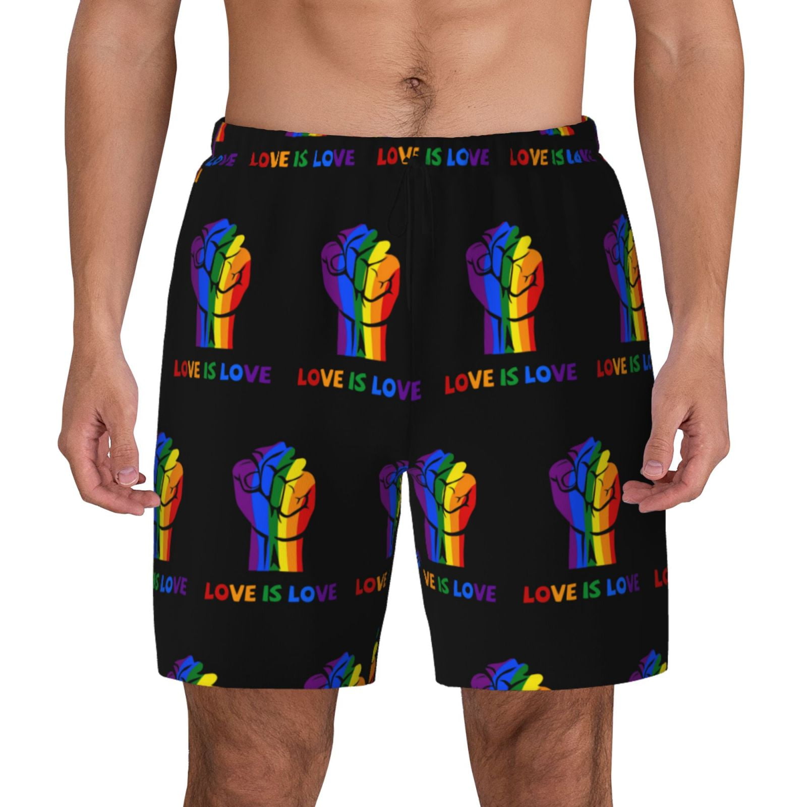 Pride Month Lgbtq Gay Pride Ally Mens Swim Trunks With Compression ...