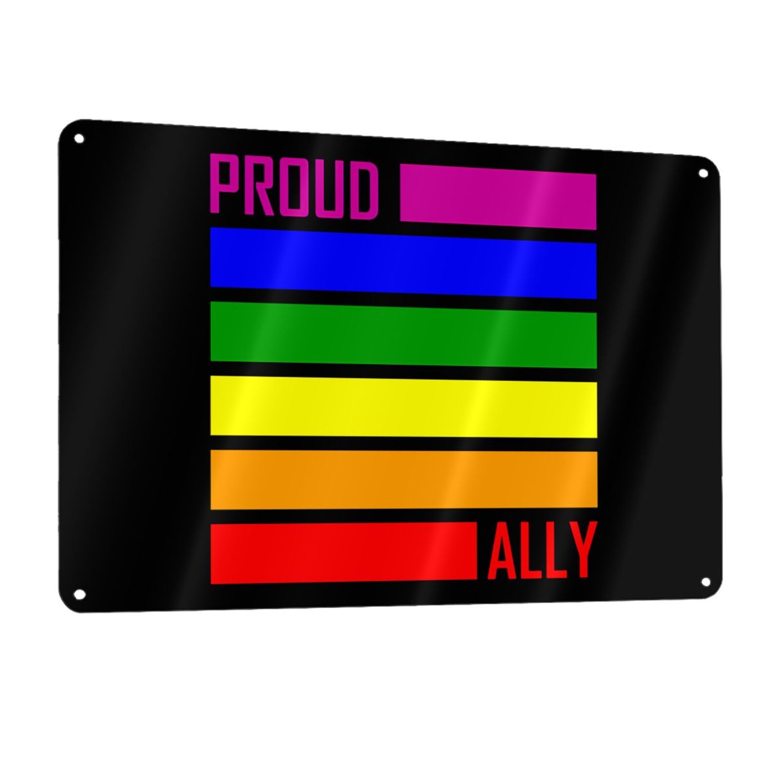 Pride Month Lgbtq Gay Pride Ally Sign 12x8in Indoor Outdoor Metal ...