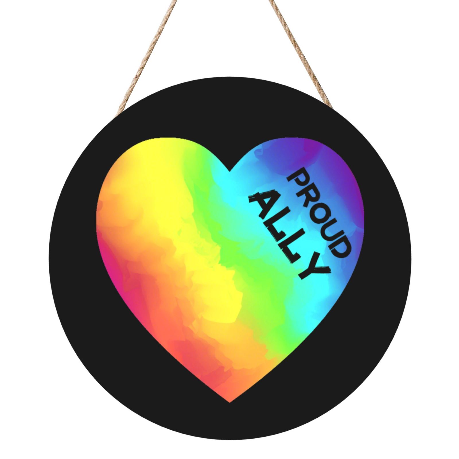Pride Month Lgbtq Gay Pride Ally Wooden Hanging Sign Ornament Welcome ...