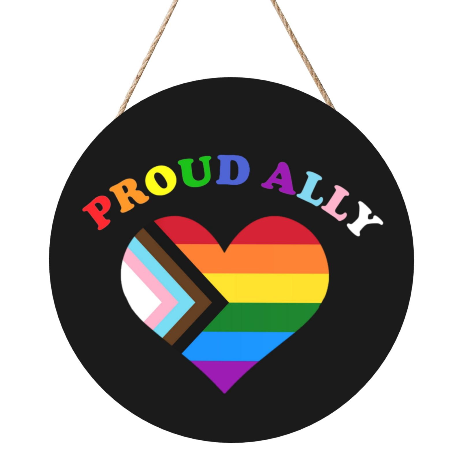 Pride Month Lgbtq Gay Pride Ally Wooden Hanging Sign Ornament Welcome ...