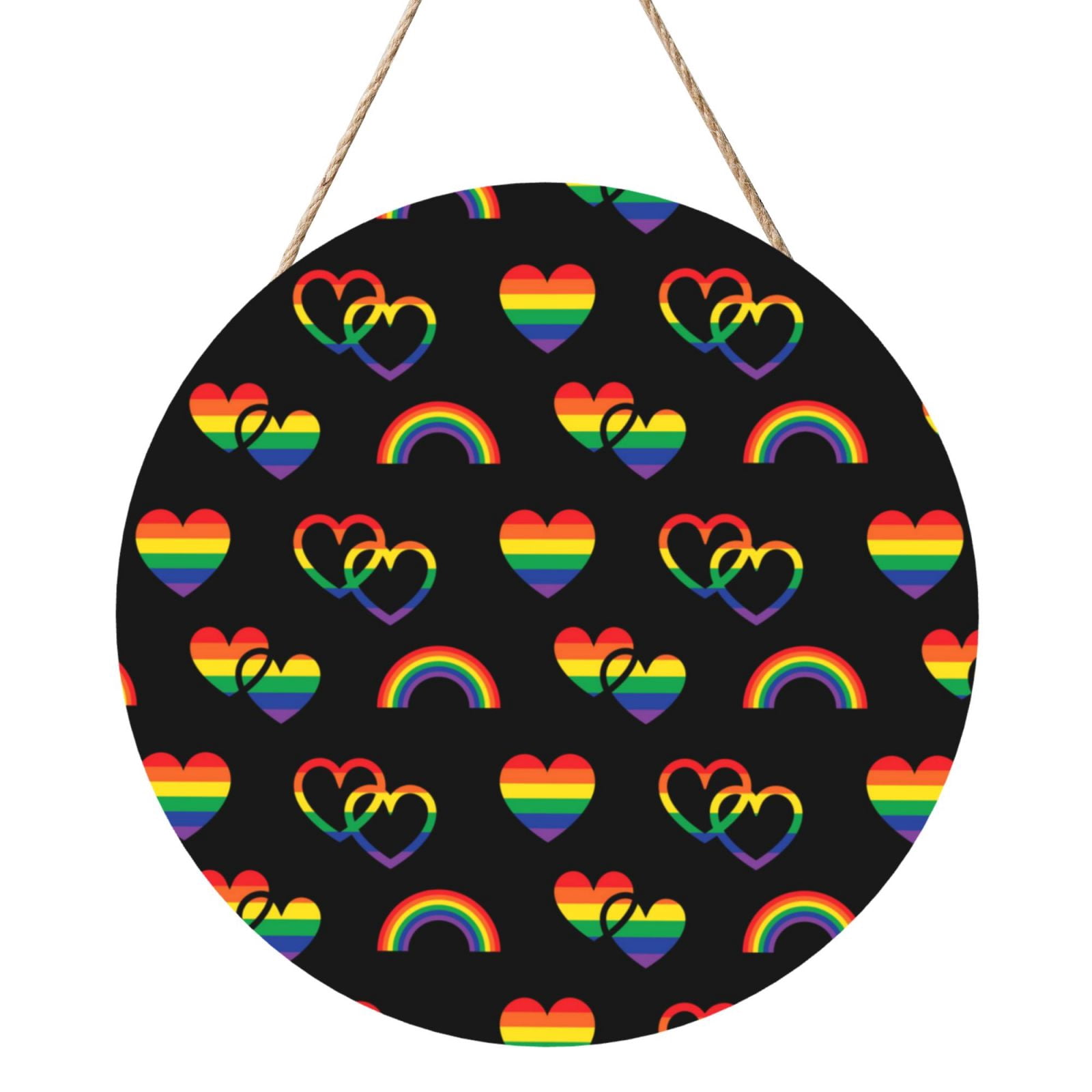 Pride Month Lgbtq Gay Pride Ally Wooden Hanging Sign Ornament Welcome ...