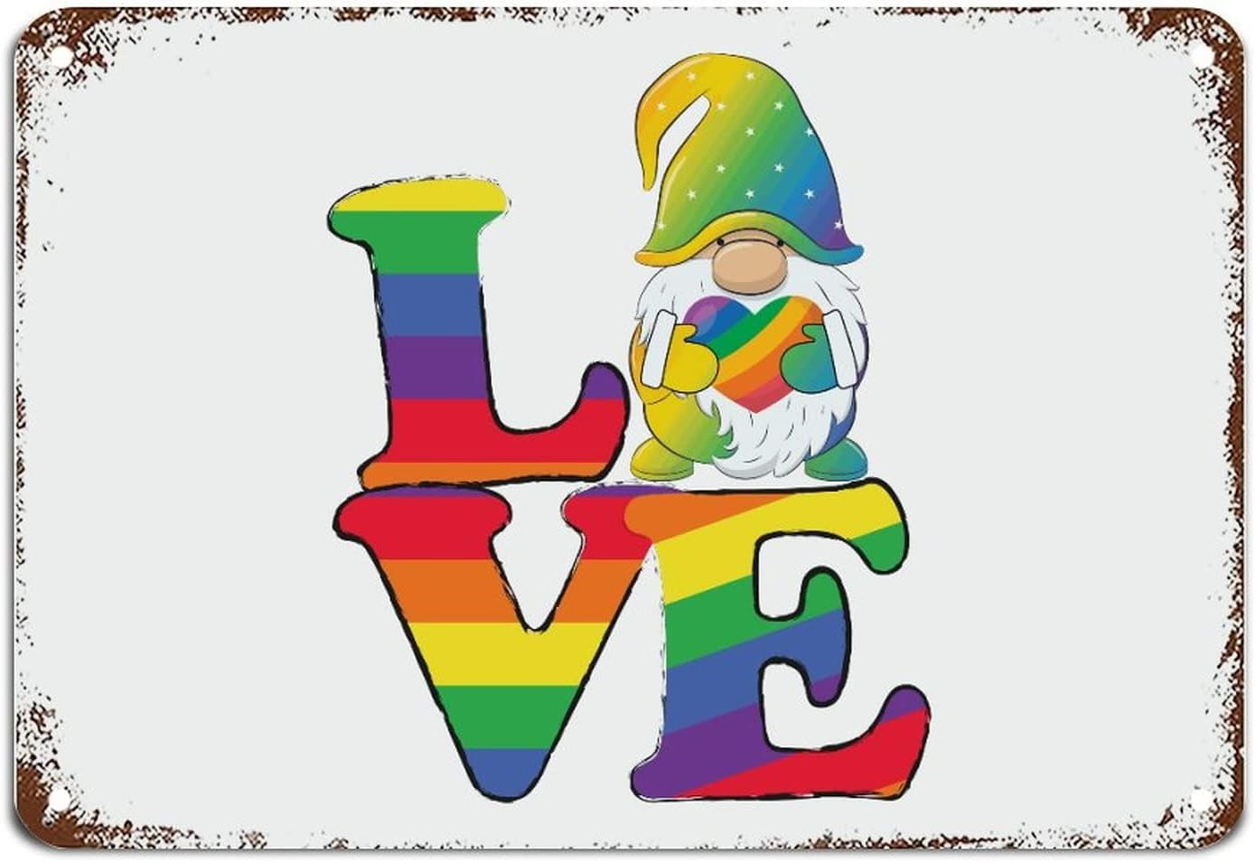 Pride Month Metal Sign Gay Pride LGBT Same Gay Metal Sign Rainbow Metal ...