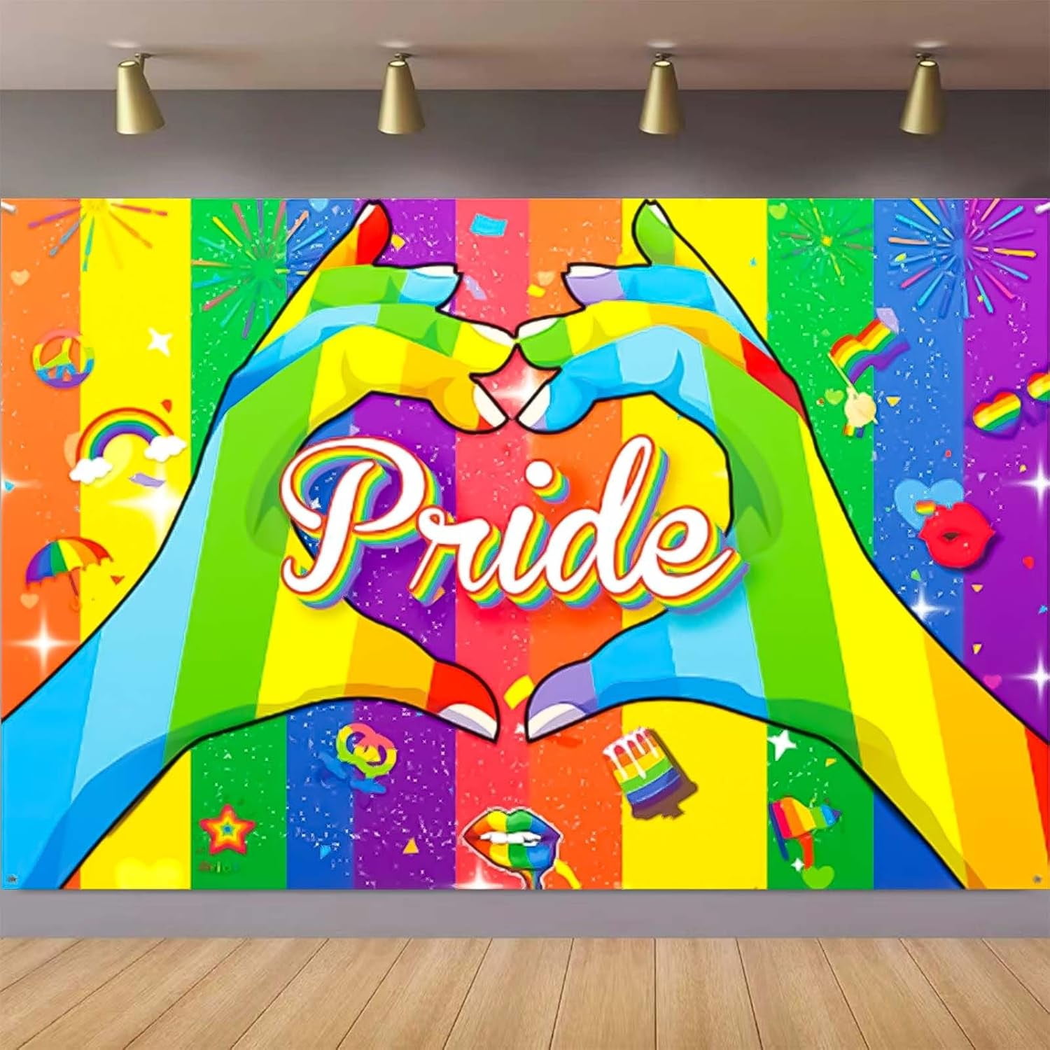 Pride Month Photo Booth Backdrop Pride Month Decoration LGBTQ Rainbow ...