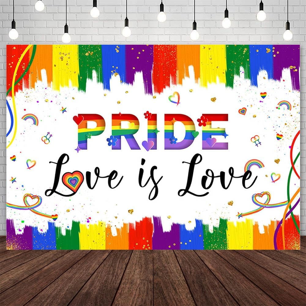 Pride Month Rainbow Backdrop LGBTQ Love is Love Photography Background ...