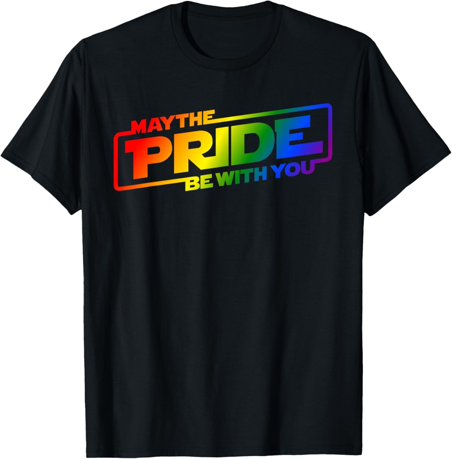Pride Month Rainbow LGBTQ May The Pride Be With You T-Shirt Tops Tee ...
