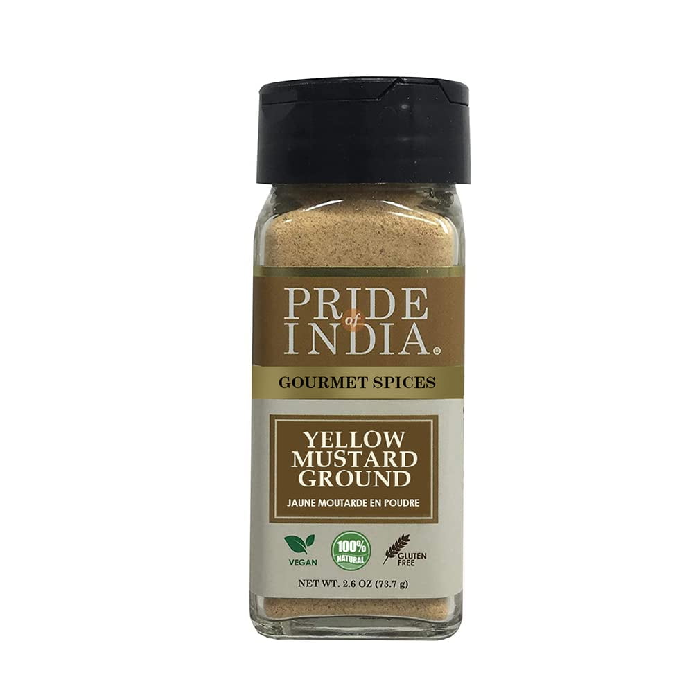 Pride Of India - Gourmet Yellow Mustard Seed Ground - 1.8 oz Dual ...