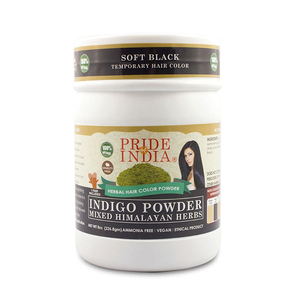 Pride Of India - Herbal Indigo (Indigofera Tinctoria) Hair Powder w ...