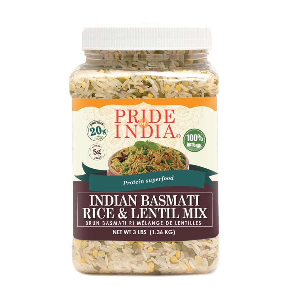 Pride Of India - Indian White Basmati Rice & Lentil Kitchari Mix ...