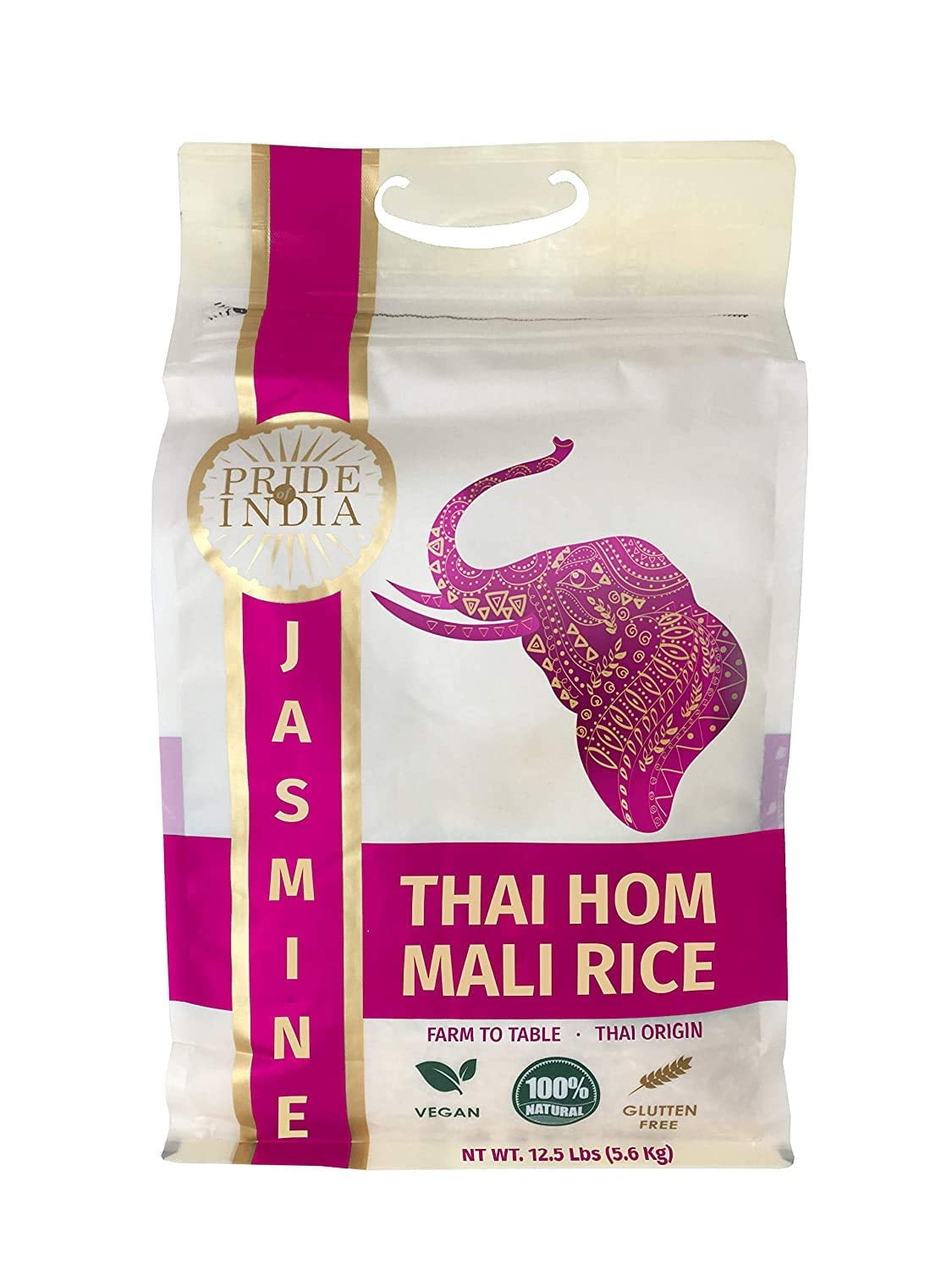 Pride Of India - Long Grain Premium Thai Hom Mali Jasmine Rice, 12.5 ...
