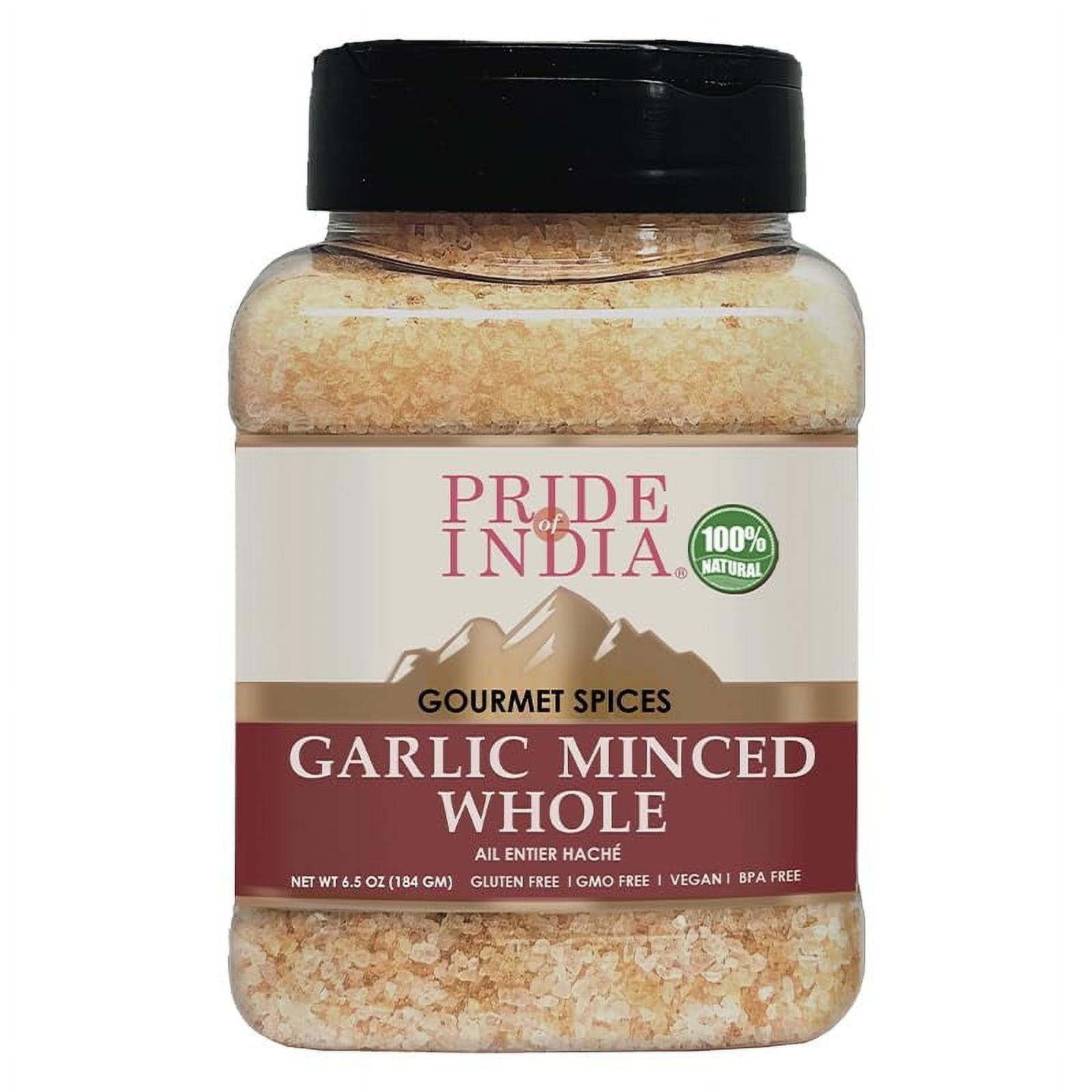 Pride Of India - PACK of 6 - Garlic Minced Whole 6.5 oz (184gm) | Made ...
