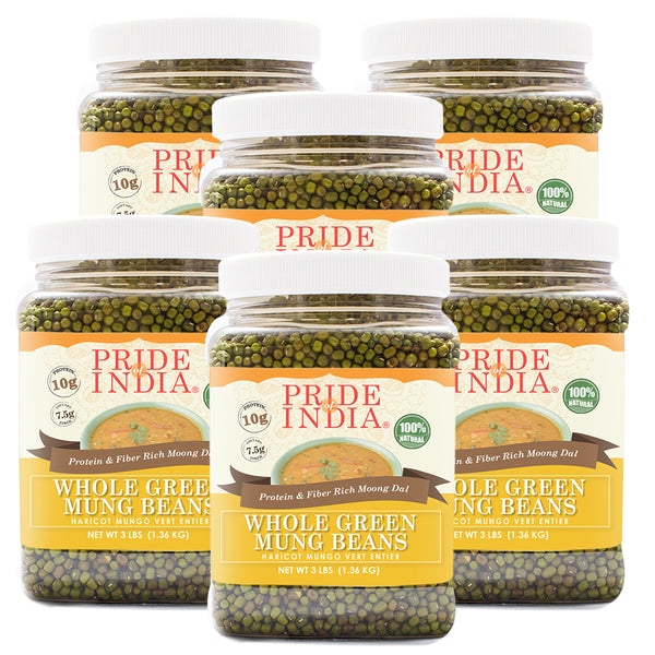 Pride Of India - PACK of 6 - Indian Whole Green Mung Gram - Protein ...