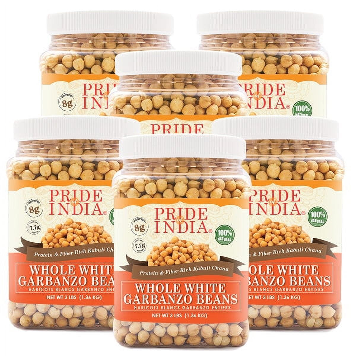 Pride Of India - PACK of 6 - Indian Whole White Garbanzo Beans 10mm ...