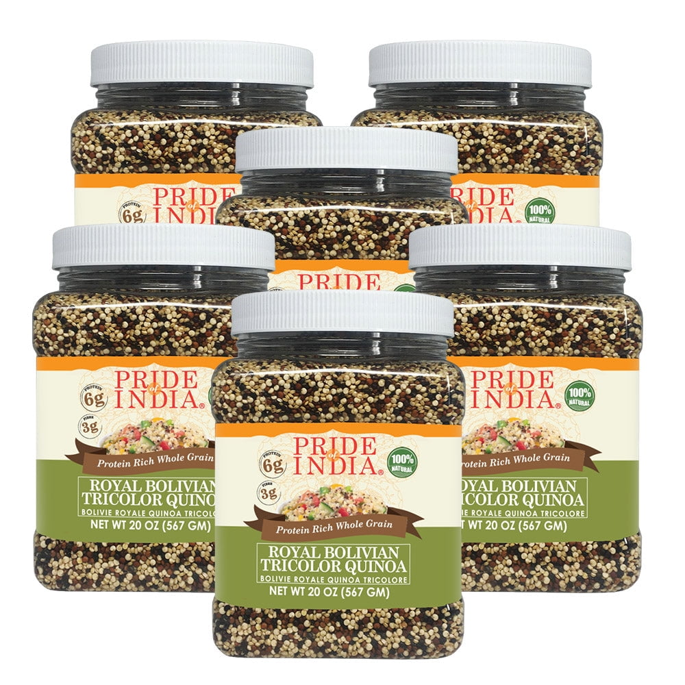 Pride of India Three Color Quinoa, 1.25 lb Jar, Pack of 6 - Walmart.com