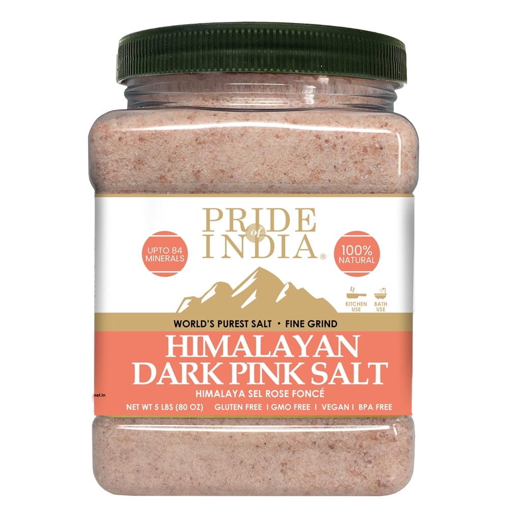 Pride Of India - Pure Himalayan Pink Salt - Enriched w/ 84+ Natural ...