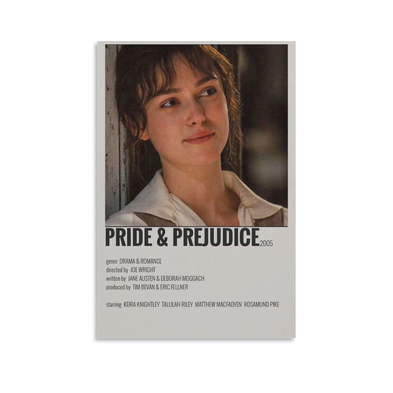 Pride & Prejudice Love Story Movie Poster (25) Canvas Art Poster And ...