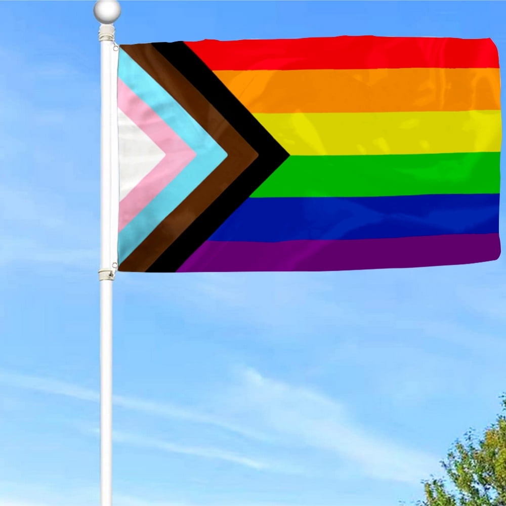 Pride Progress LGBT Grommet Flag, Transgender Lesbian Gay Pride, LGBTQ ...