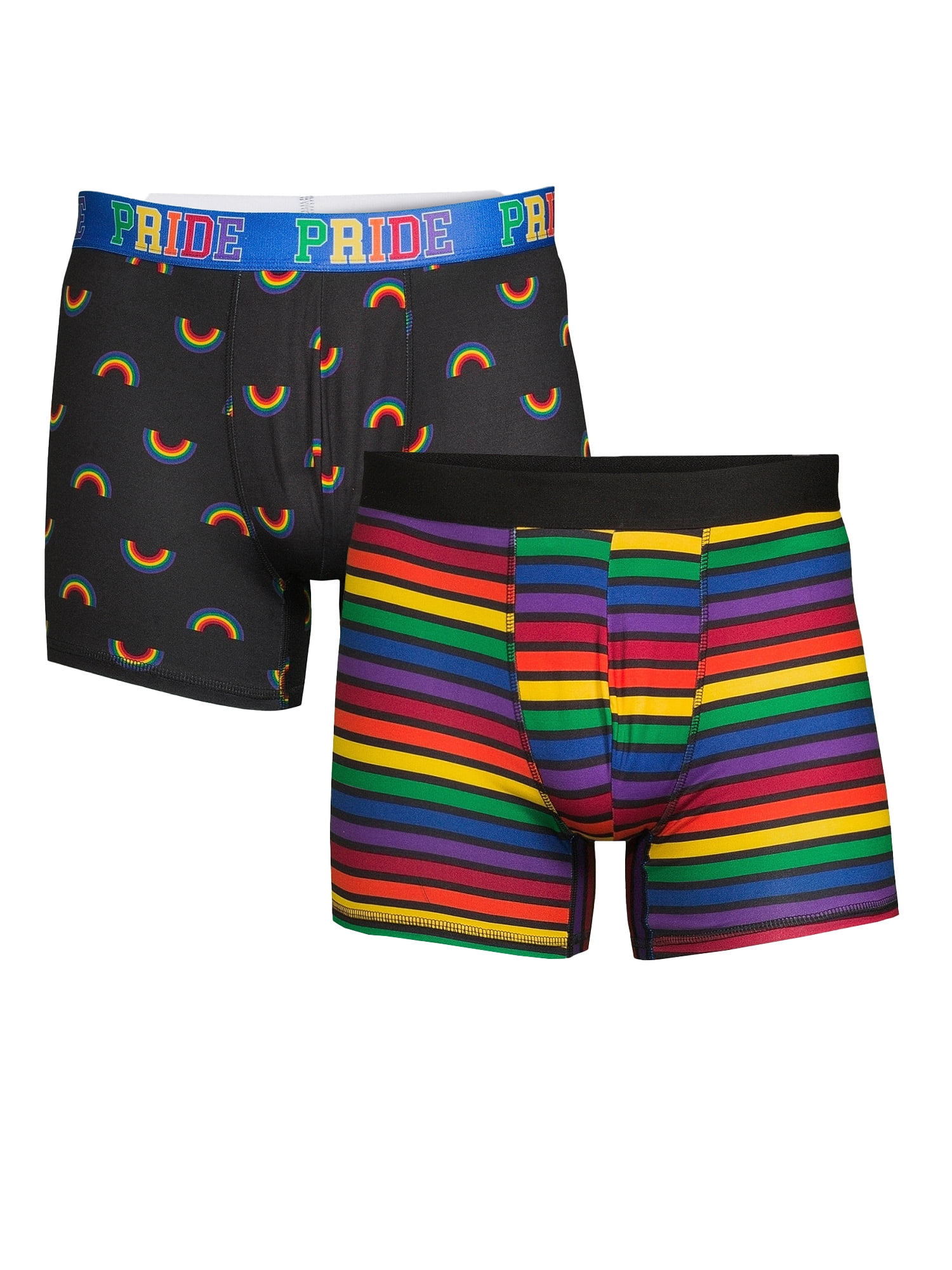 Pride Rainbow 2-Pack Adult Mens Boxer Briefs, Sizes S-3XL - Walmart.com