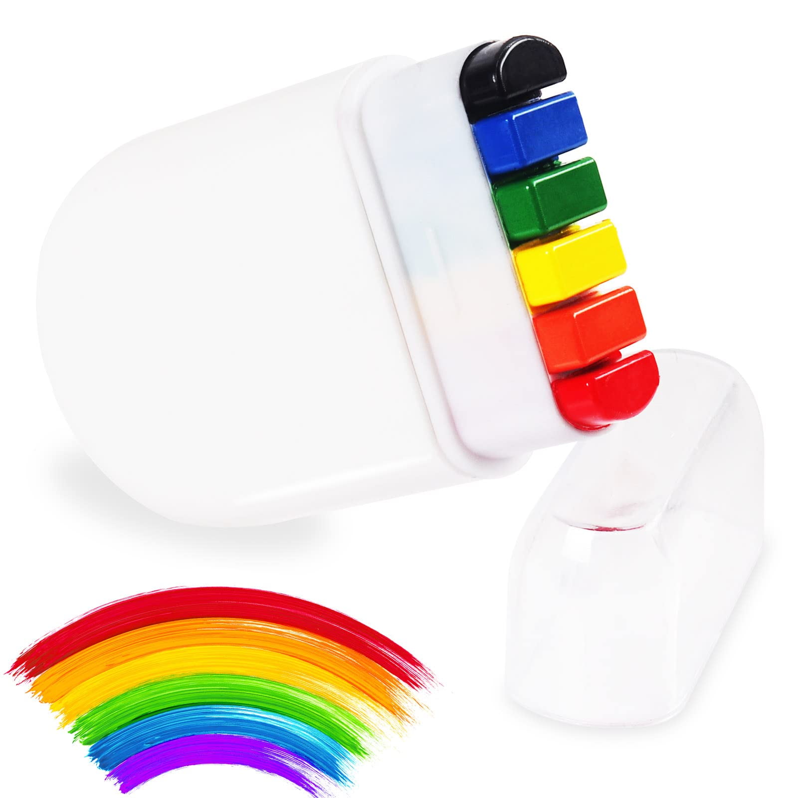 Pride Rainbow Fan Brush Face Paint, Rainbow Flag Face Paint Stick ...