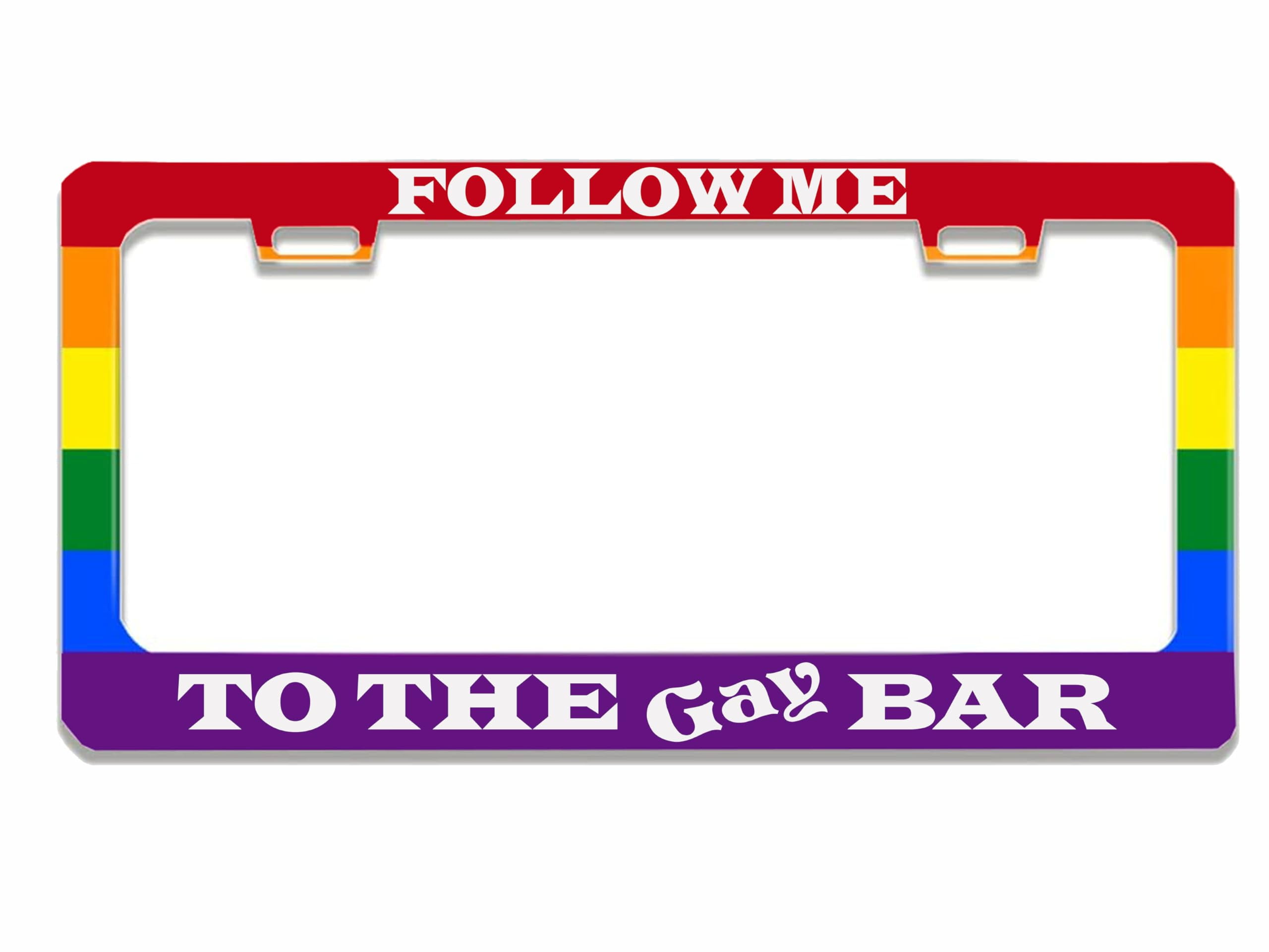Pride Rainbow Flag -Follow me to The Gay Bar,Funny Design Heavy Duty ...